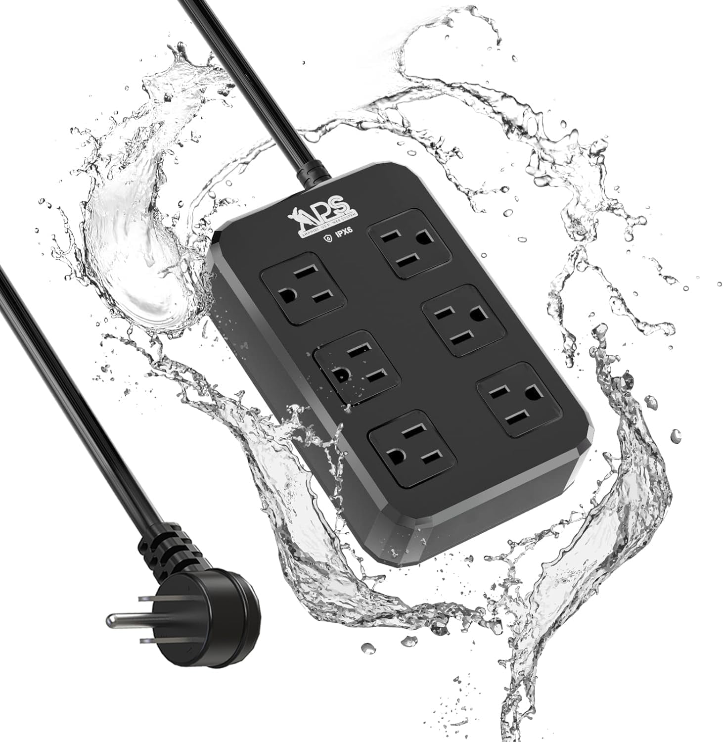 IPX6 Outdoor Power Strip Weatherproof, Waterproof Surge Protector with ...