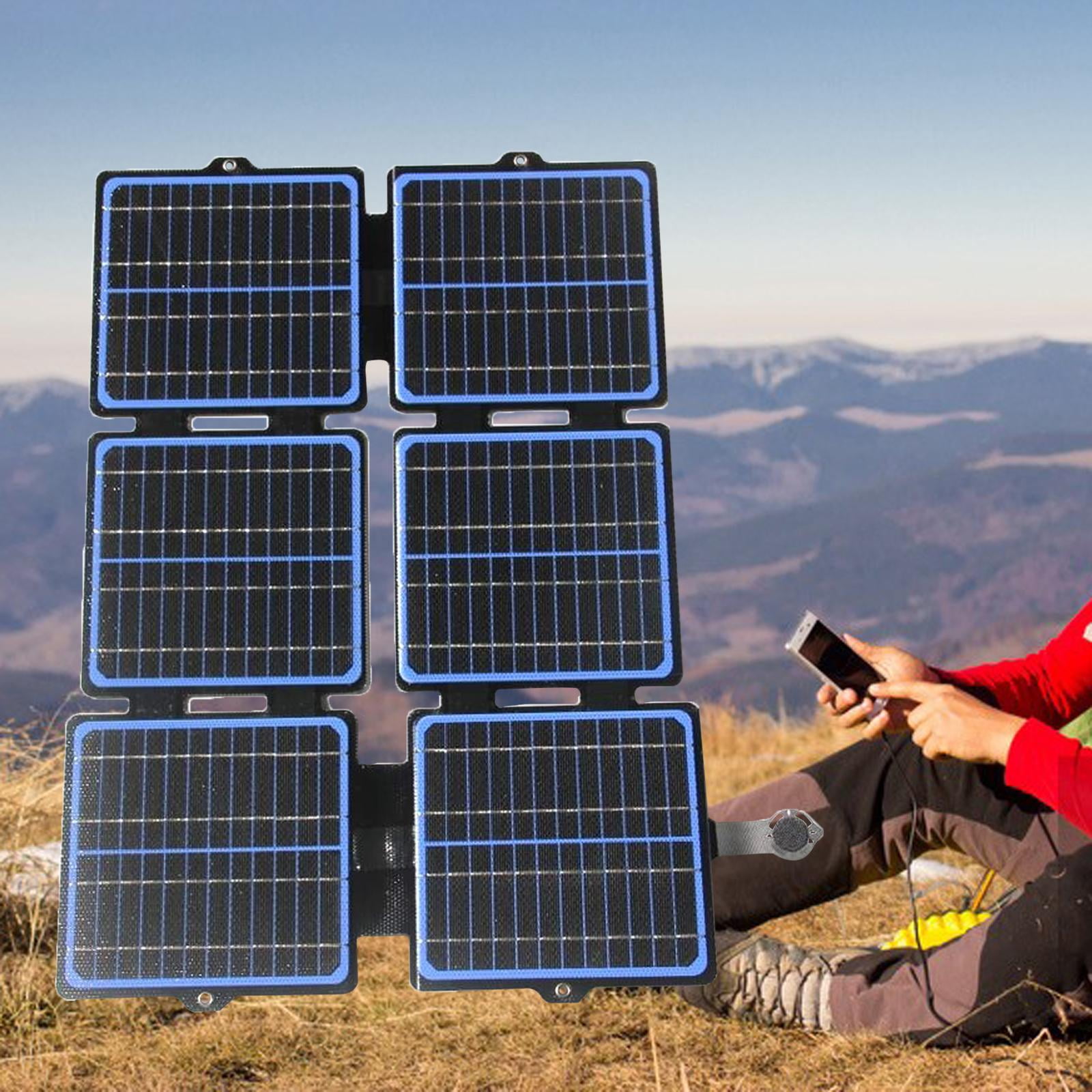 IPX6 Water Solar Charger 30W 5V/12V External Battery Pack Generators ...