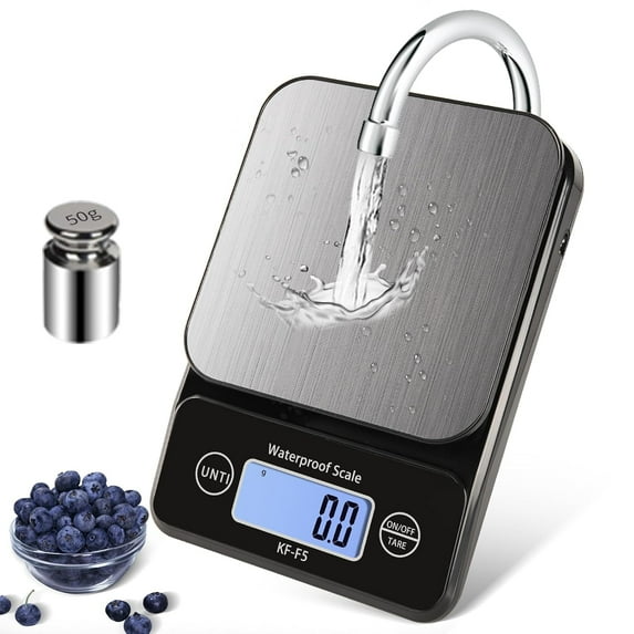 IPX7 Waterproof Food Scale, 5kg/11lb/0.5g High Precision Digital ...