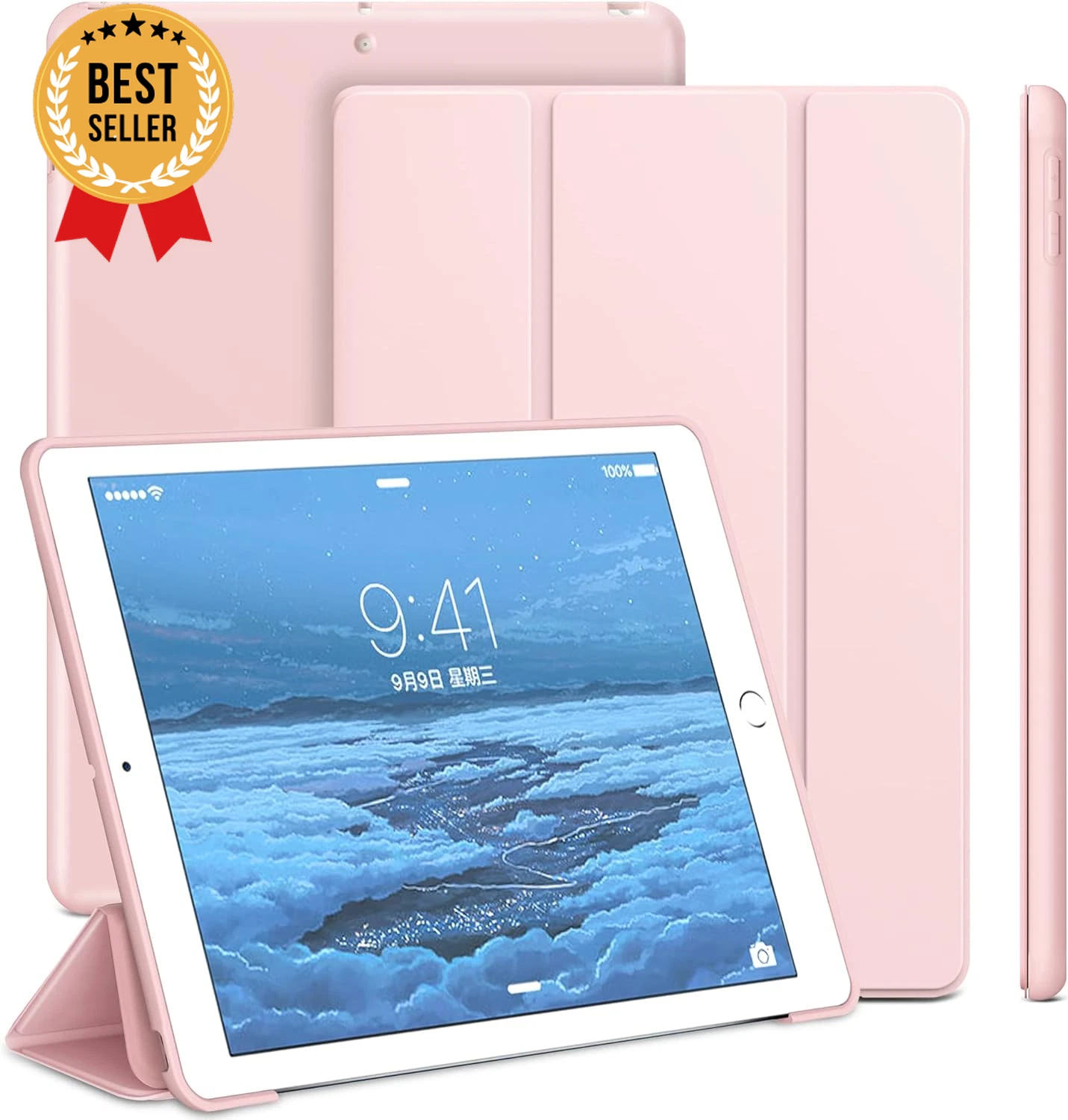 IPad 9th/8th/7th Gen Case – Slim Trifold Stand, Auto Wake/Sleep, Pink ...