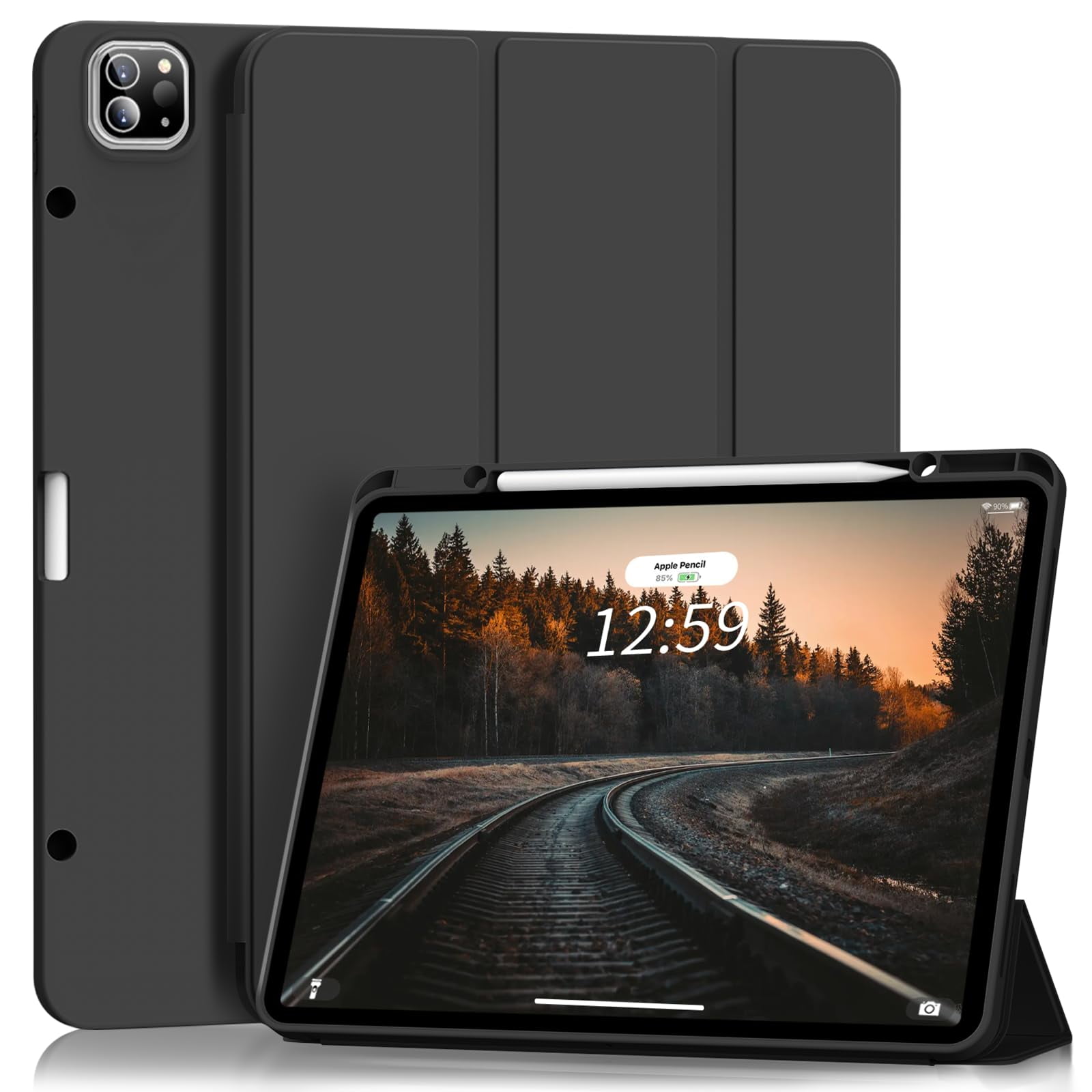 IPad Pro 12.9 Inch Case with Pencil Holder 6th/5th/4th Gen 2022/2021 ...