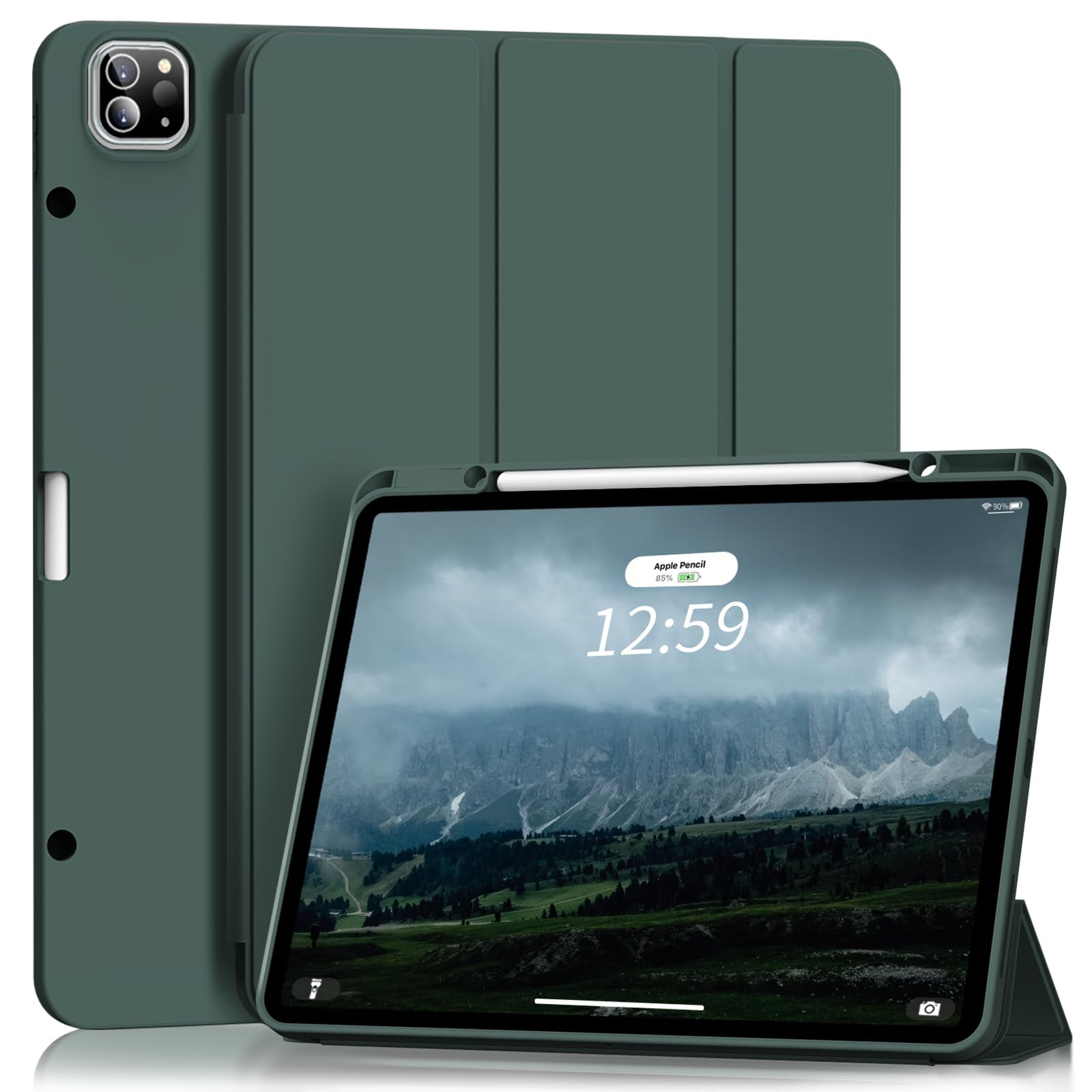 IPad Pro 12.9 Inch Case with Pencil Holder 6th/5th/4th Gen 2022/2021 ...