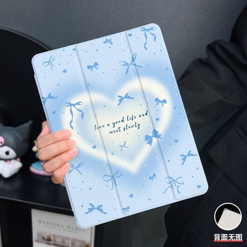 for IPad tablet case 9th generation gradient love Pro11 2024 three fold ...