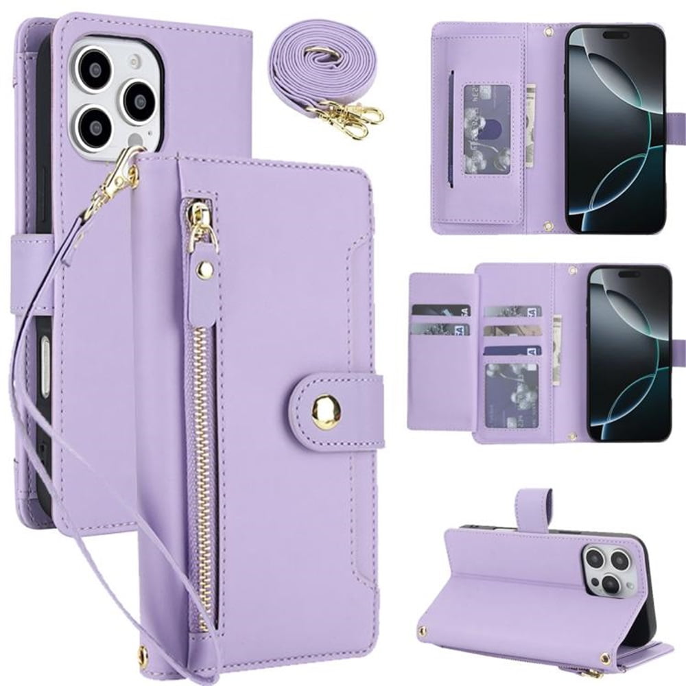 For IPhone 15 Pro 6.1-inch RFID Blocking Protective Purse Wallet Case ...
