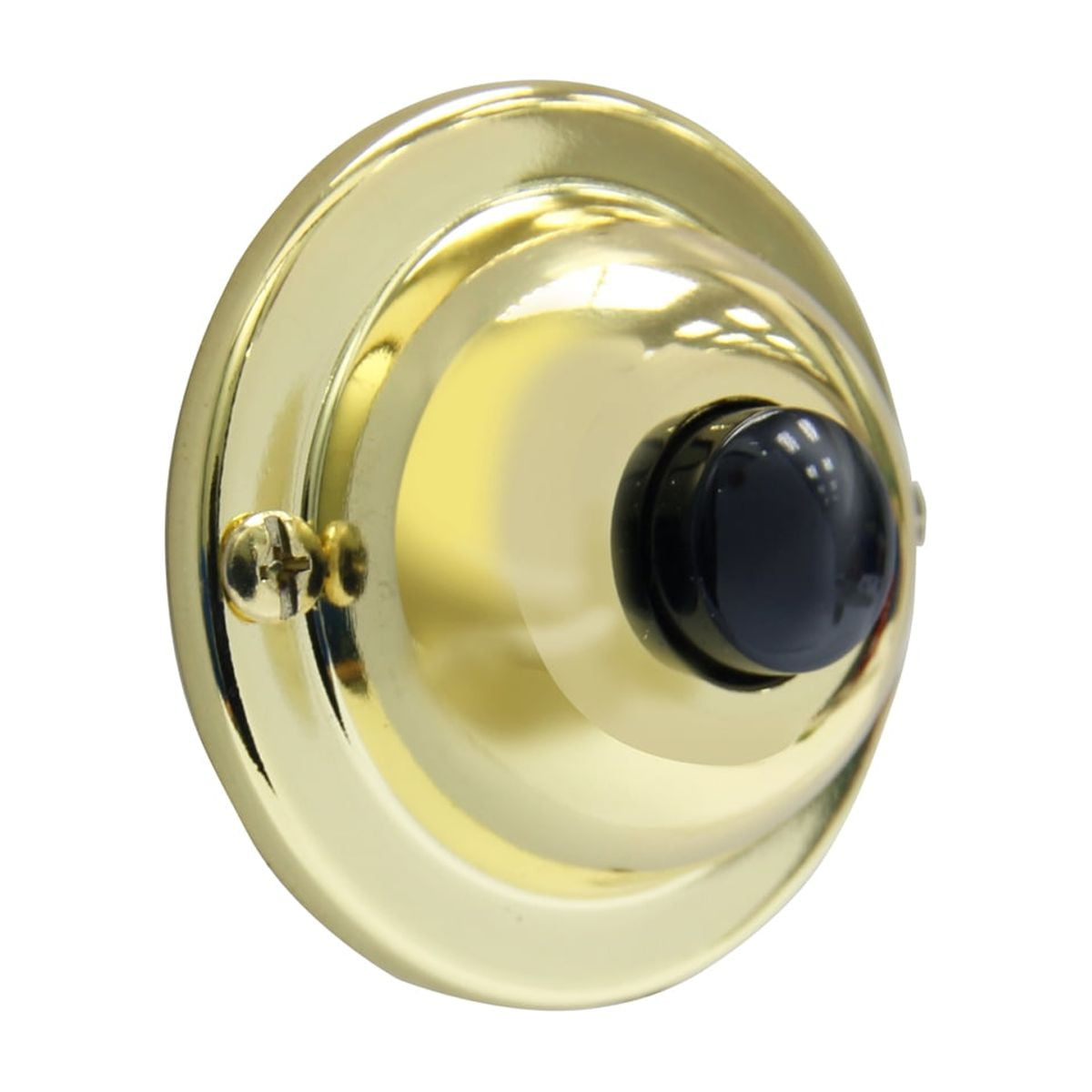 IQ America DP1605 Classic Round Unlit Pushbutton Brass Pushbutton ...