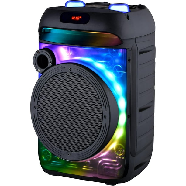 IQ Sound Cyber Flex 8" Portable Bluetooth Speaker TWS LED Mic FM USB/SD ...