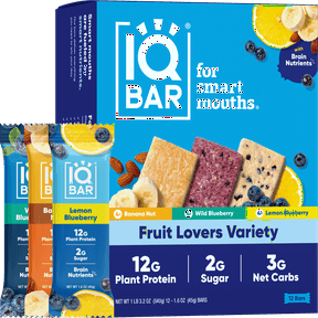 IQ BAR Brain and Body Keto Protein Bars 7 Flavor Sampler Low Carb Vegan ...