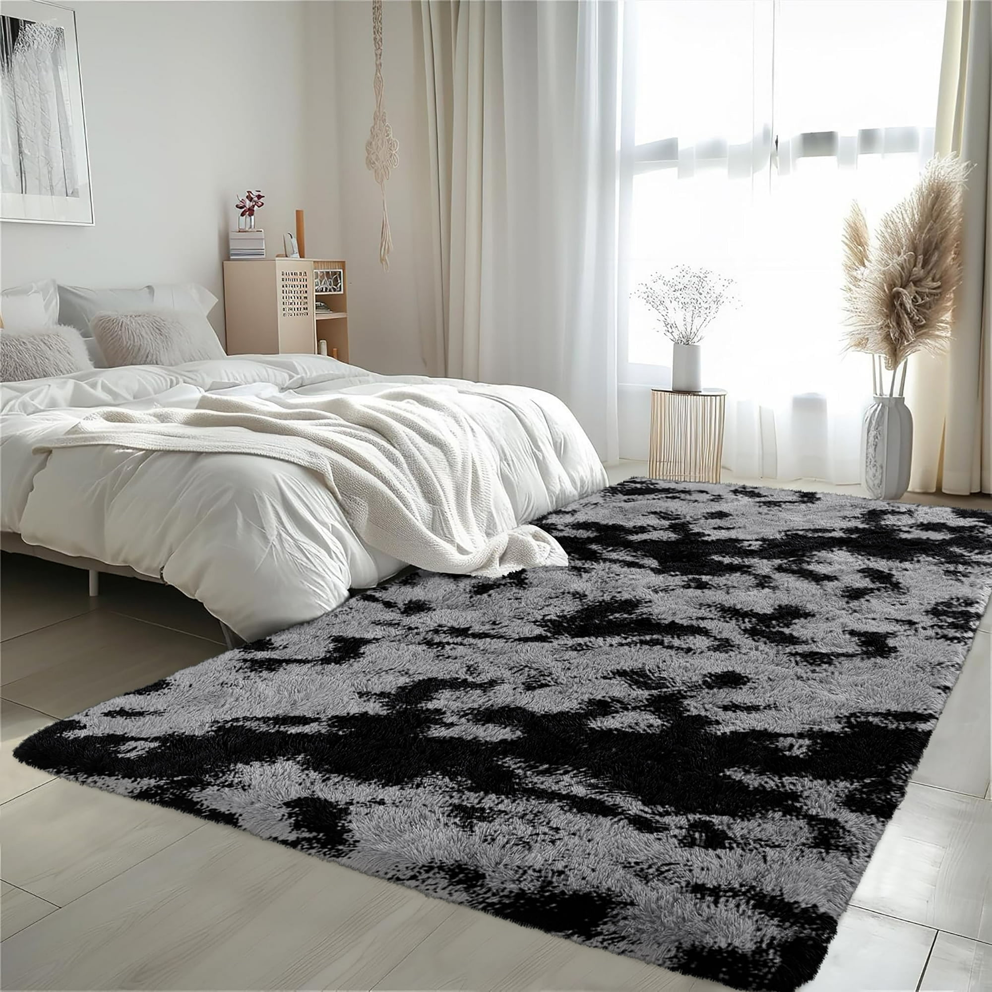 IR Imperial Rooms Shaggy Rug 4x6ft Area Rug for Bedroom Faux Fur Shag ...