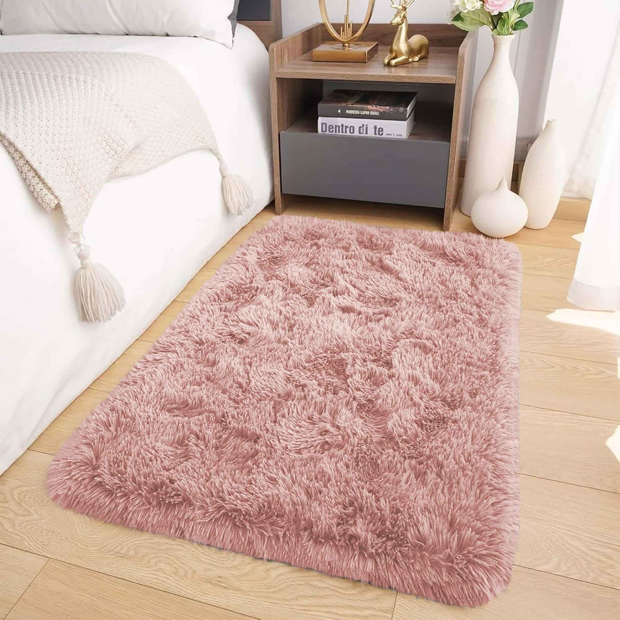 IR Imperial Rooms Shaggy Rug 4x6ft Area Rug for Bedroom Faux Fur Shag ...