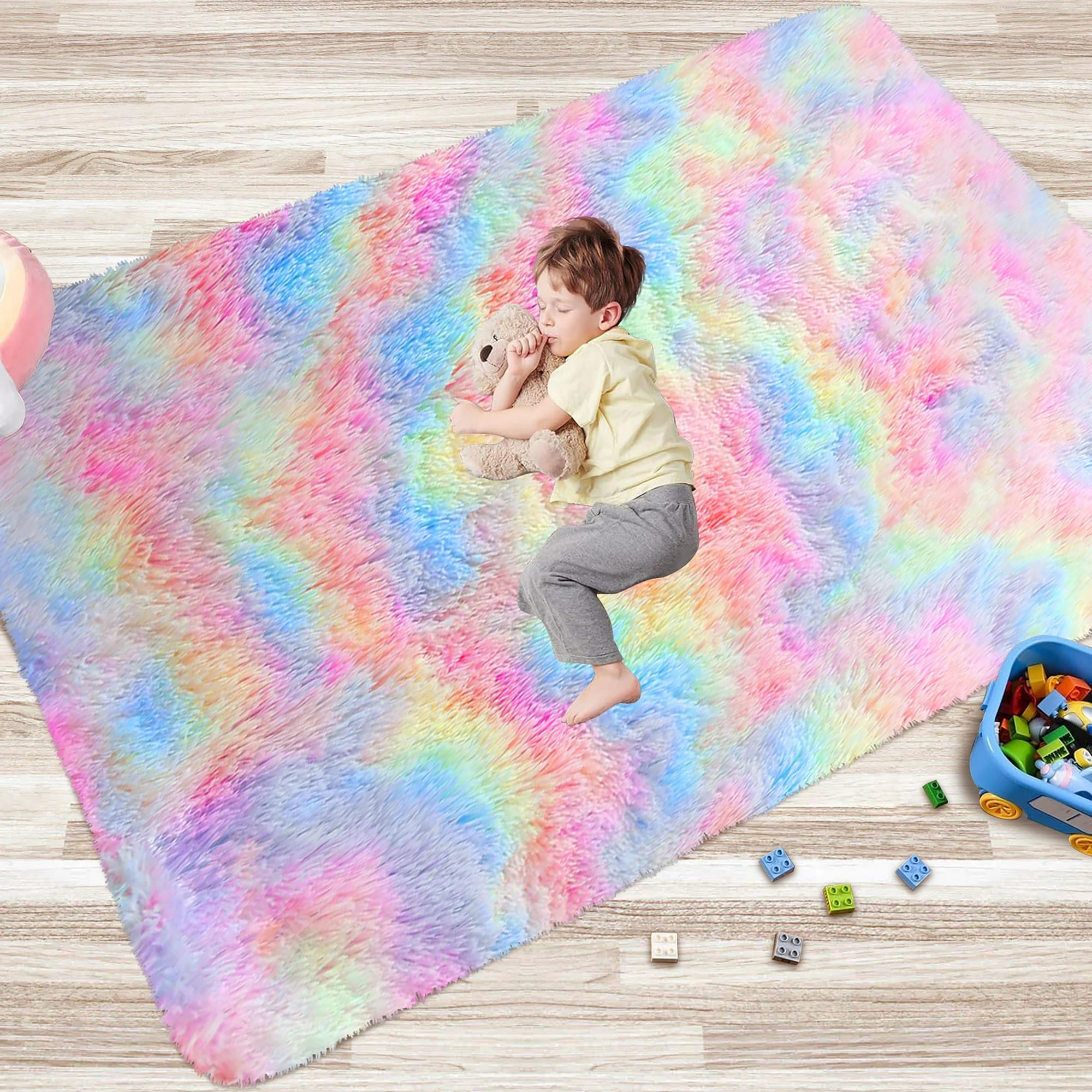 IR Imperial Rooms Shaggy Rug 4x6ft Area Rug for Bedroom Faux Fur Shag ...