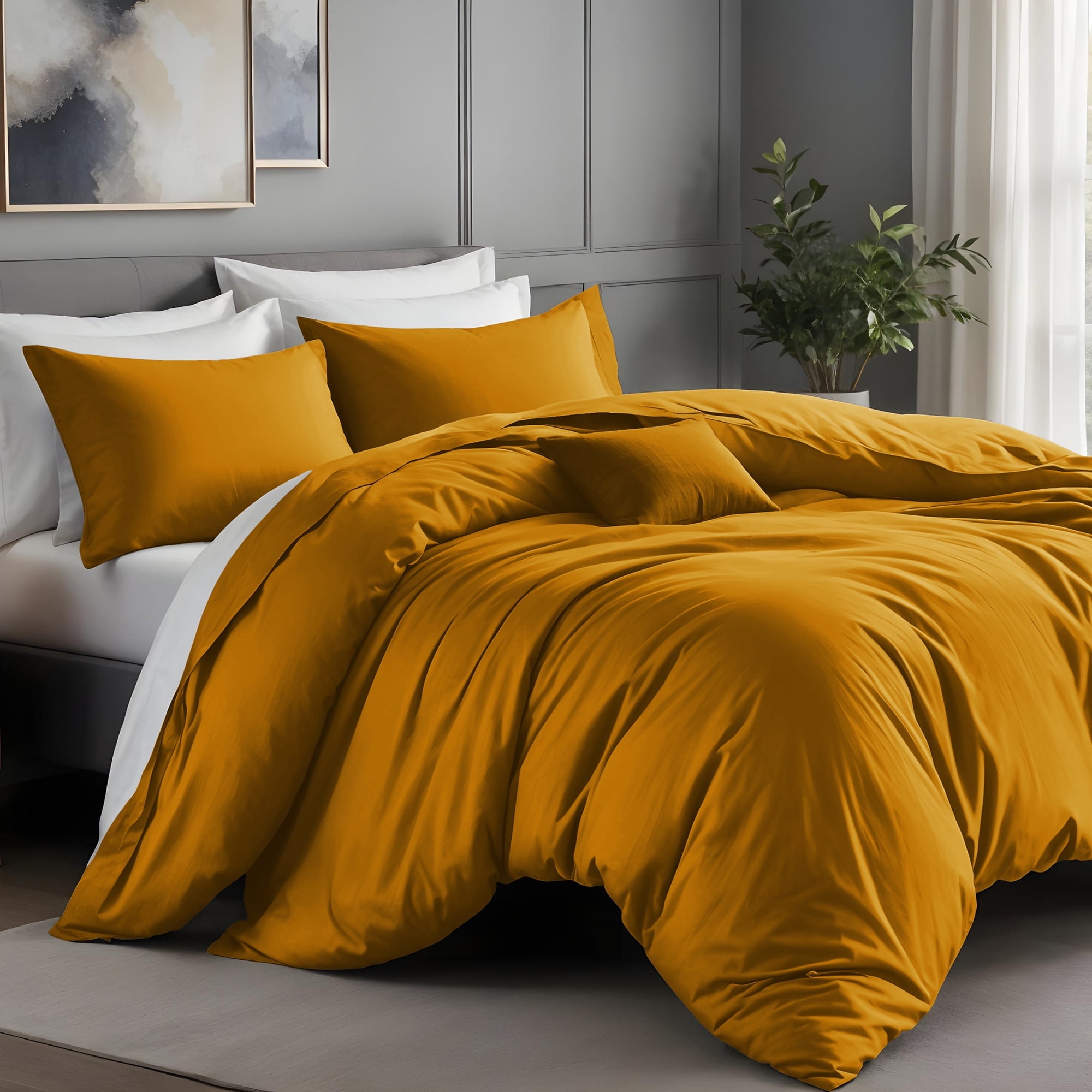 IR Imperial Rooms 2 PC Duvet Cover Set Twin Size Plain Button Closer ...