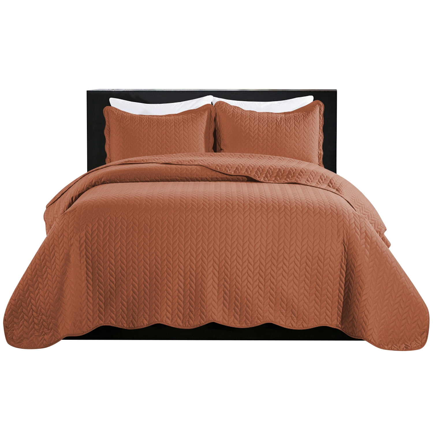 IR Imperial Rooms 2 Piece Twin Quilt-Soft Microfiber Tulip Bedspread ...