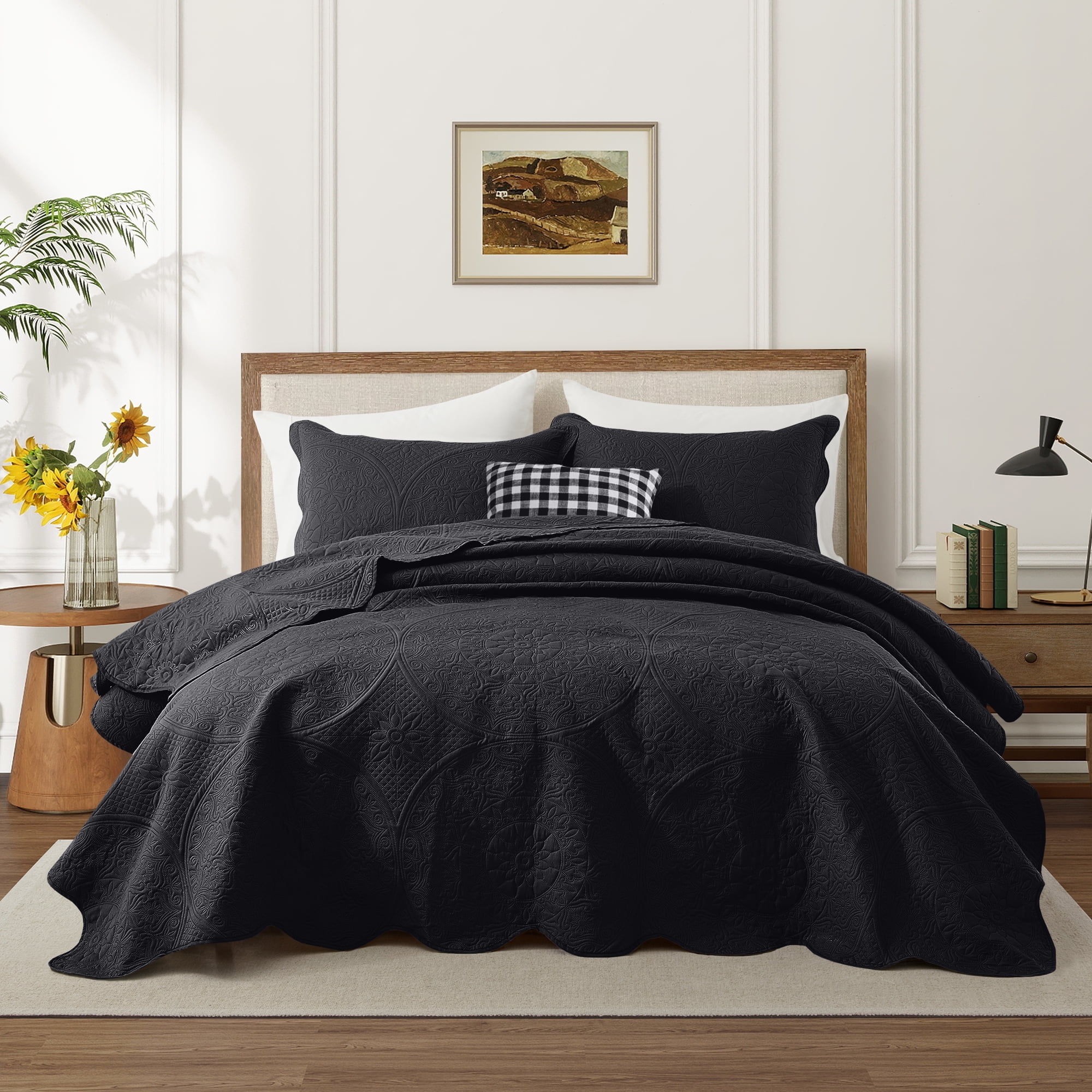 IR Imperial Rooms 2Pc-Quilt Set Embossed Bedspread Soft Microfiber ...