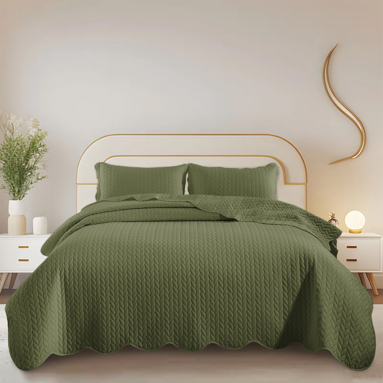 IR Imperial Rooms 3 Piece Adult Quilt Set Bedding Microfiber Soft ...