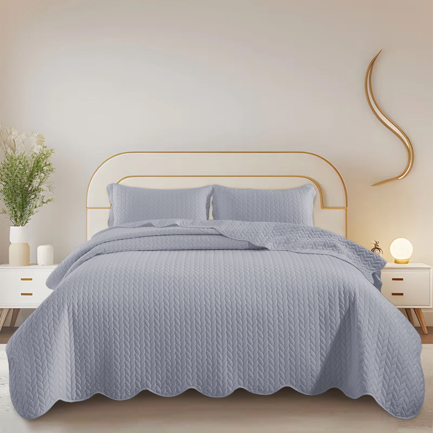 IR Imperial Rooms 3 Piece Adult Quilt Set Bedding Microfiber Soft ...