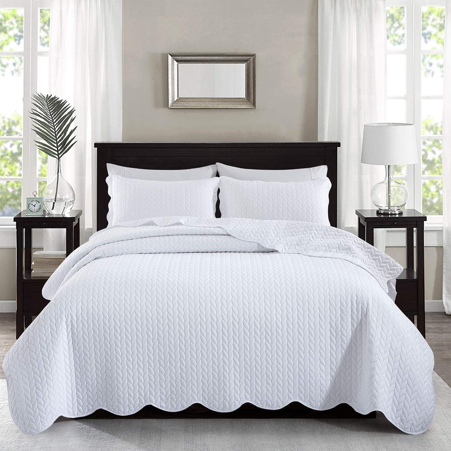 IR Imperial Rooms 3 Pc Quilt for Queen/Full bed Microfiber Bedspread ...
