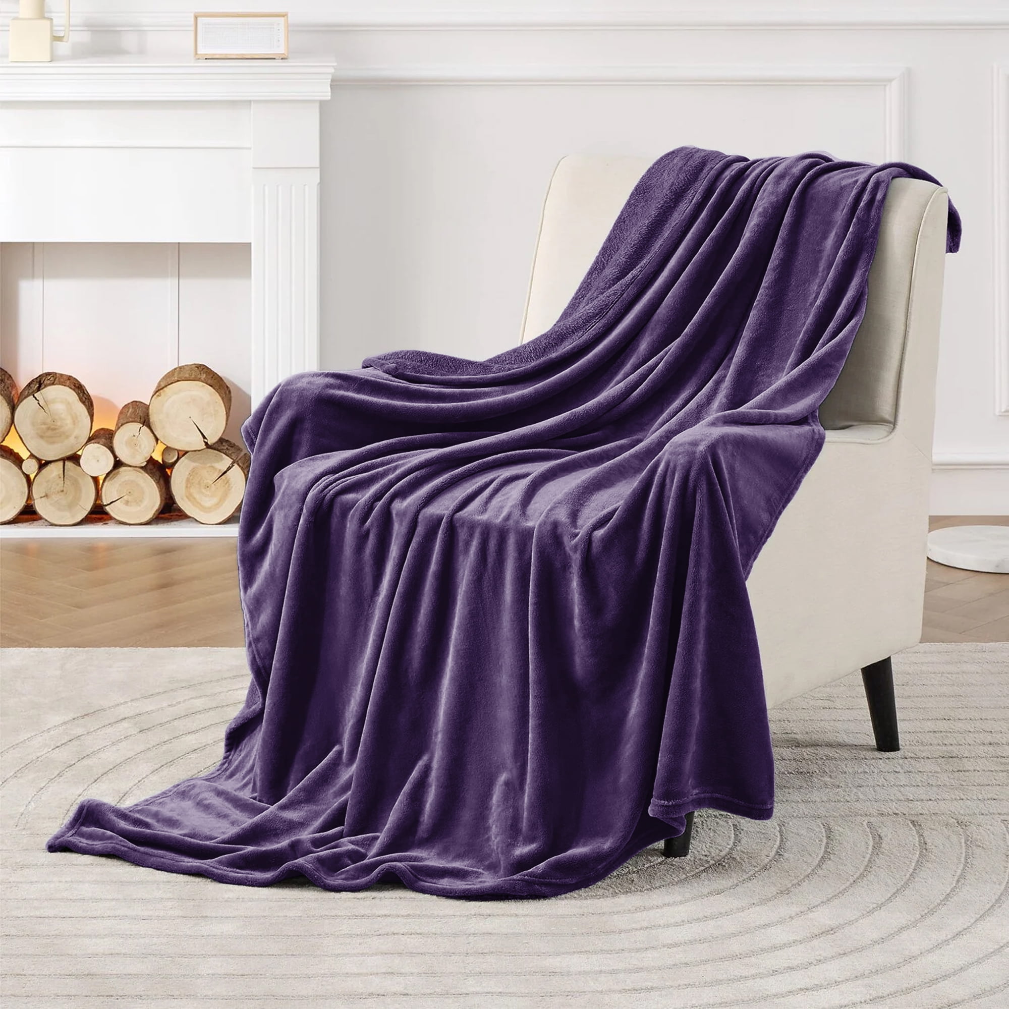 Imperial Rooms Microplush Fleece Throw, Fluffy Ultra Soft Blanket ...
