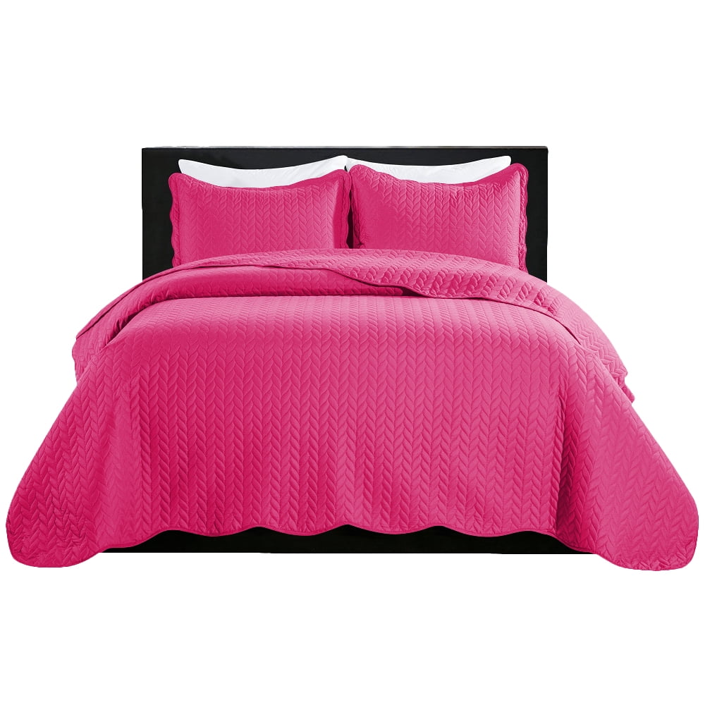 IR Imperial Rooms Quilt Set Bedding Soft Microfiber Reversible with 2 ...