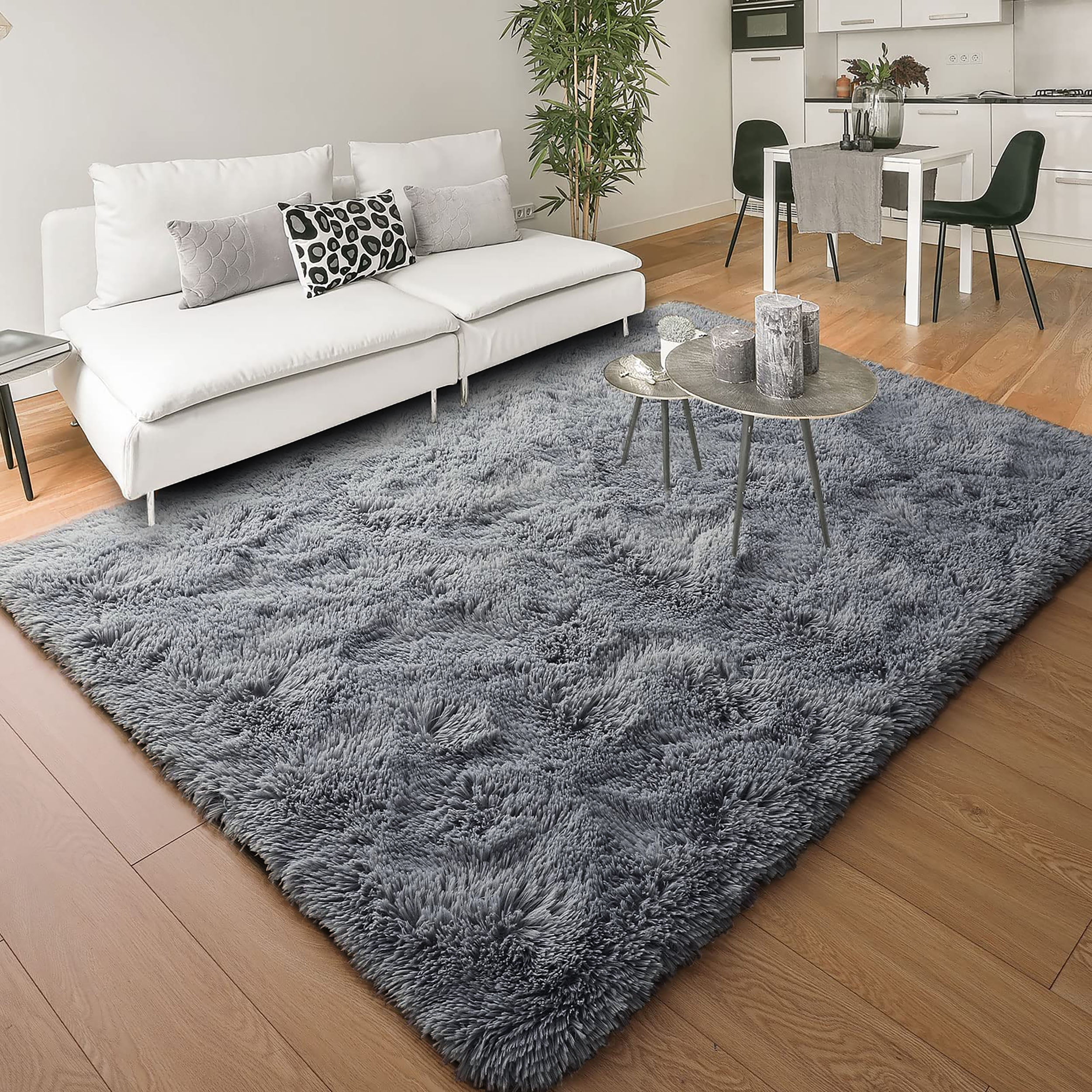 IR Imperial Rooms Solid Collection Shaggy 5x7Ft Rectangle Rug for Bed ...