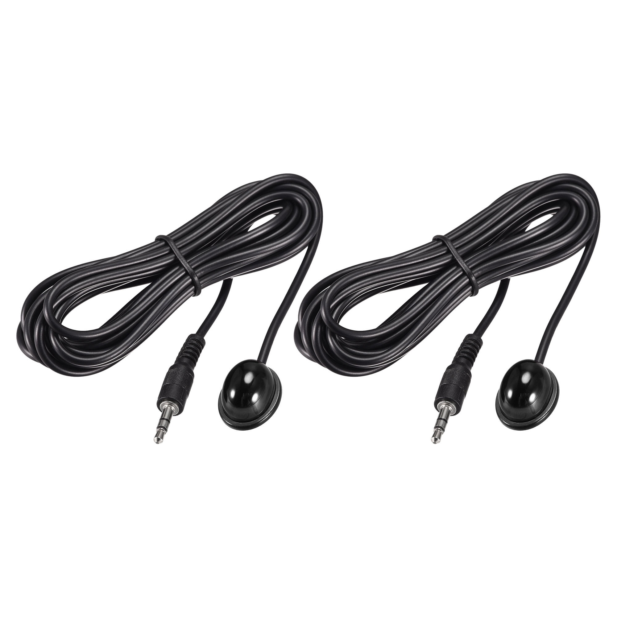 IR Infrared Receiver Extender Cable 3.5mm Jack 9.8FT Black Round Head ...