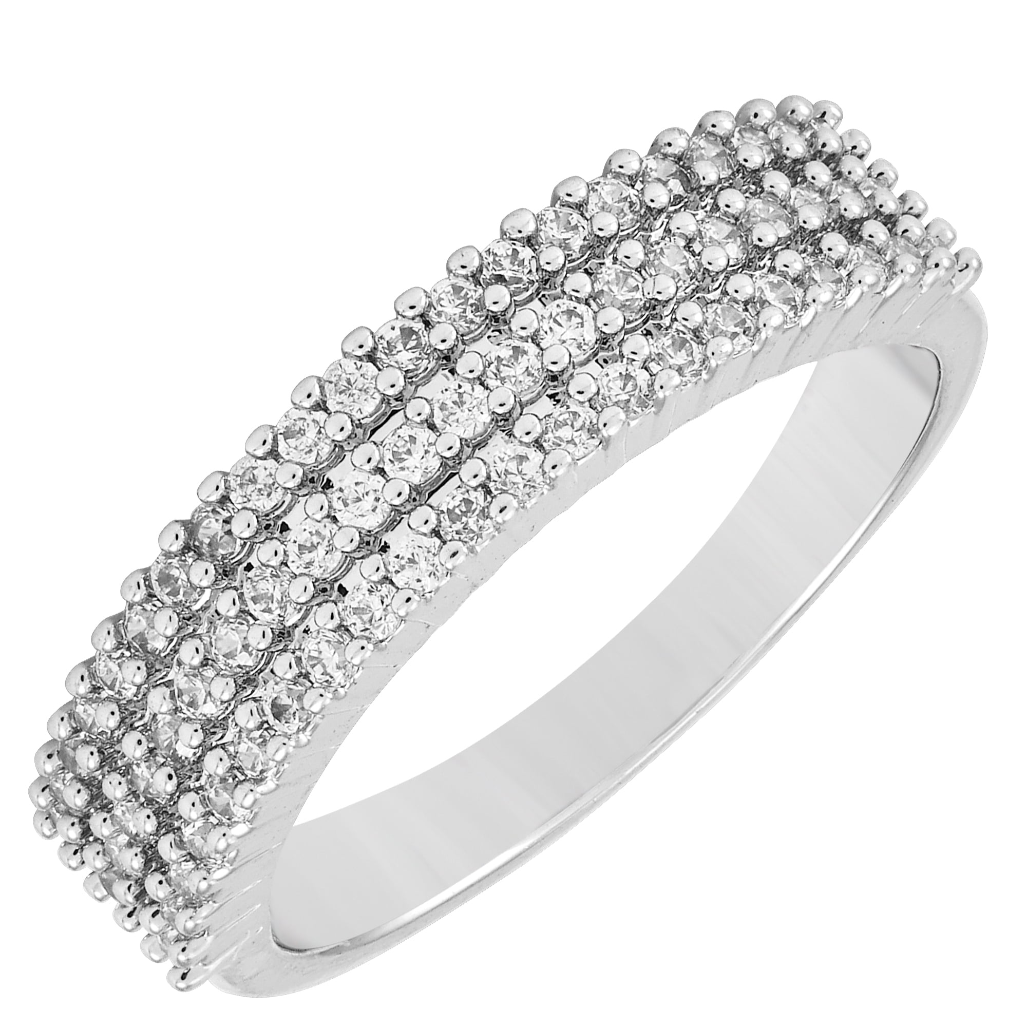 IR ROUND CZ BAND ENGAGEMENT RING - Walmart.com