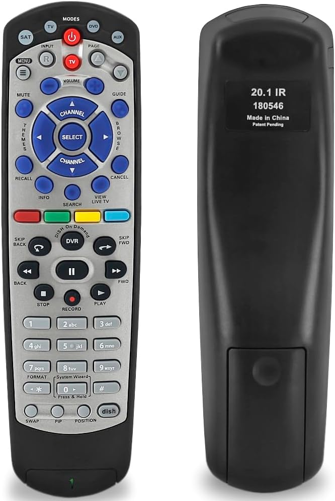 IR Remote Control for Dish Network 20.1 Remote Control, Receiver Remote ...