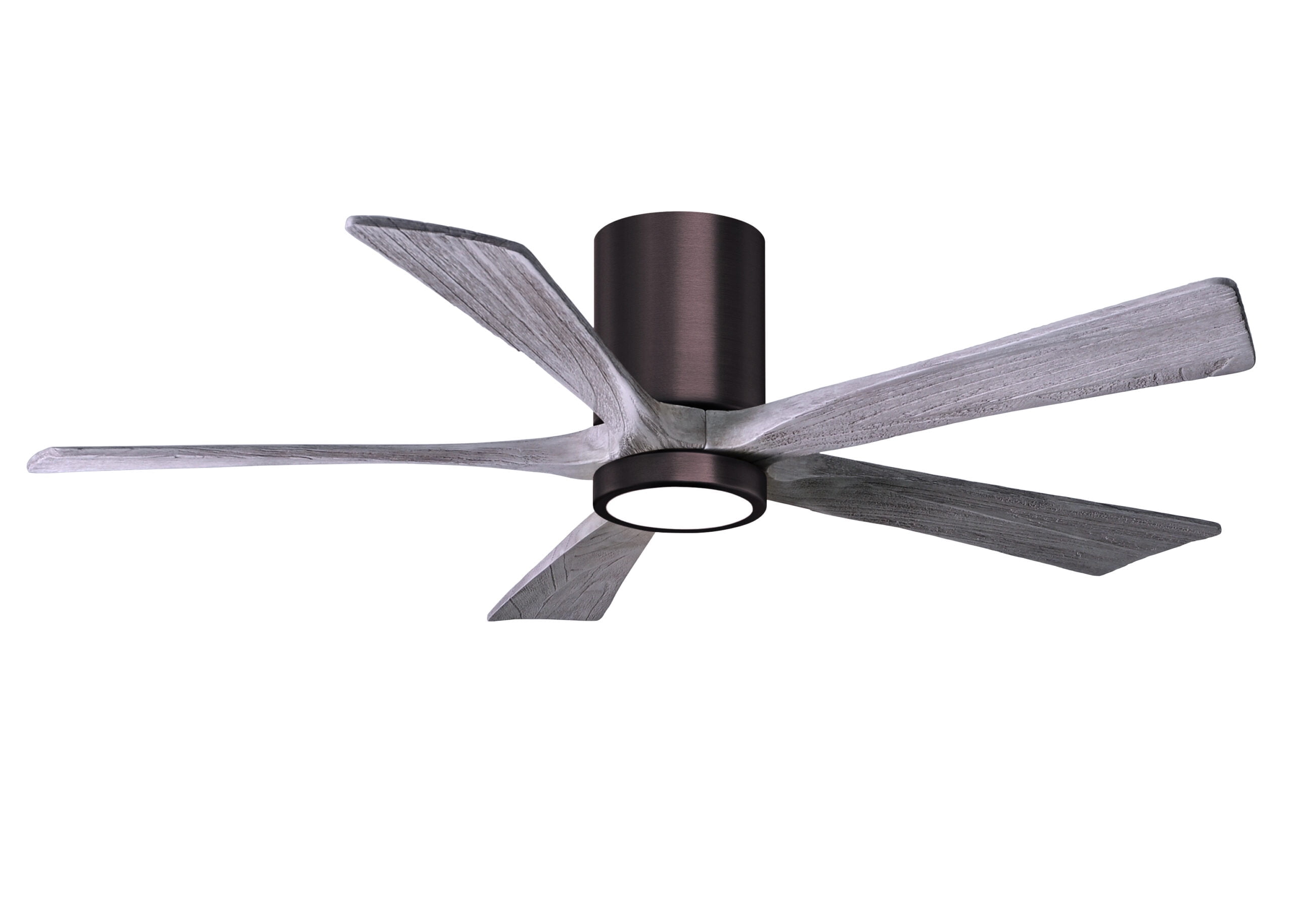 IR5HLK five-blade flush mount paddle fan in Brushed Bronze finish with ...