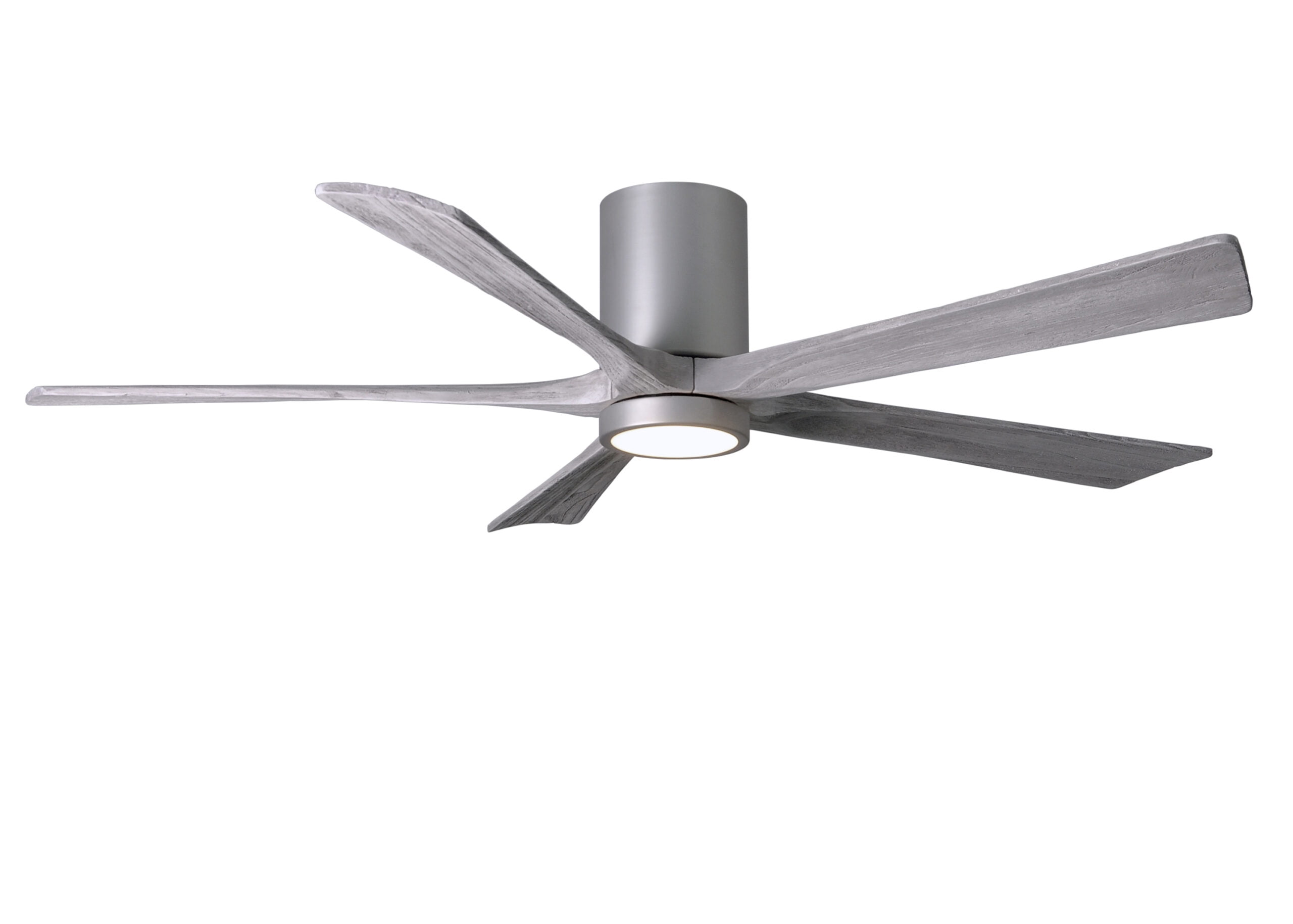 IR5HLK five-blade flush mount paddle fan in Brushed Nickel finish with ...