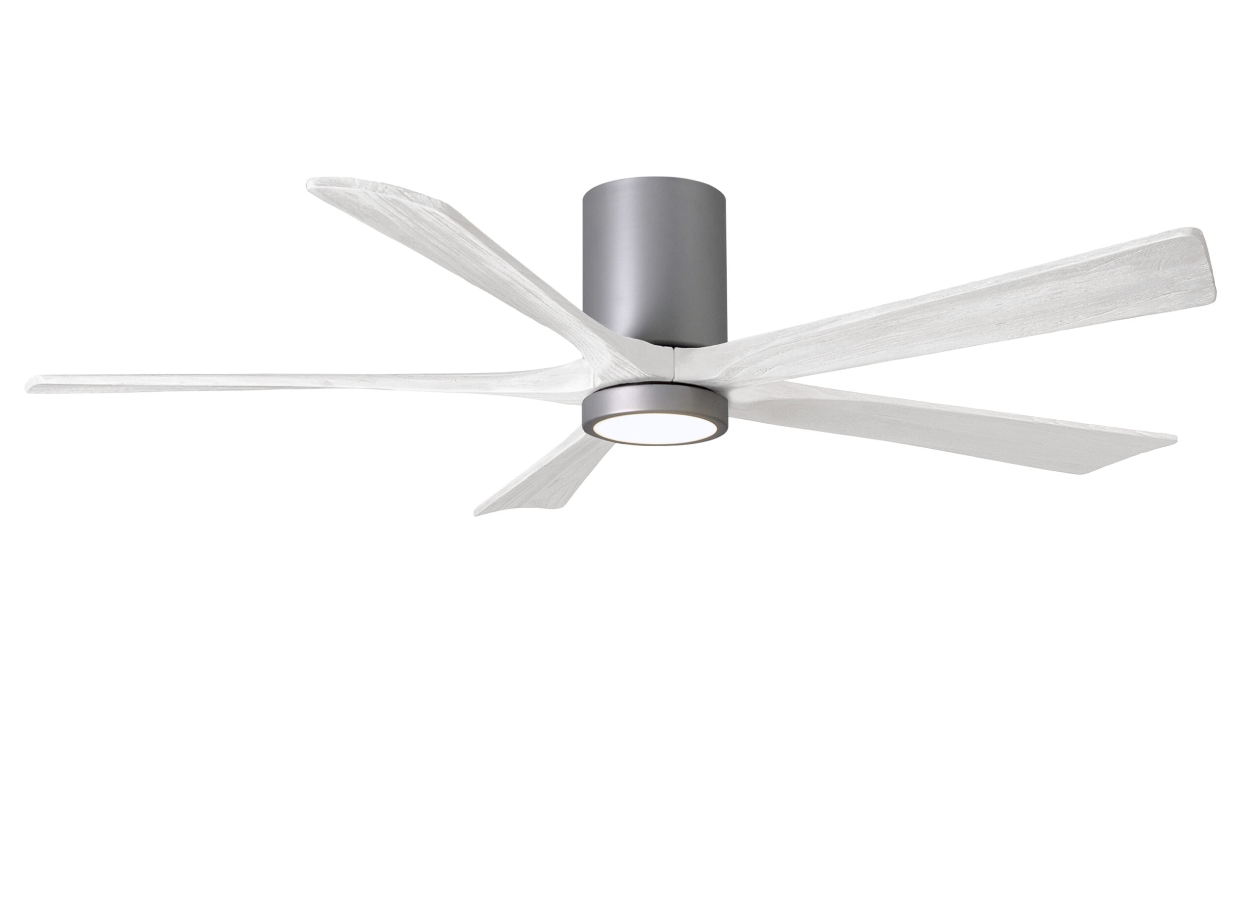 IR5HLK five-blade flush mount paddle fan in Brushed Nickel finish with ...