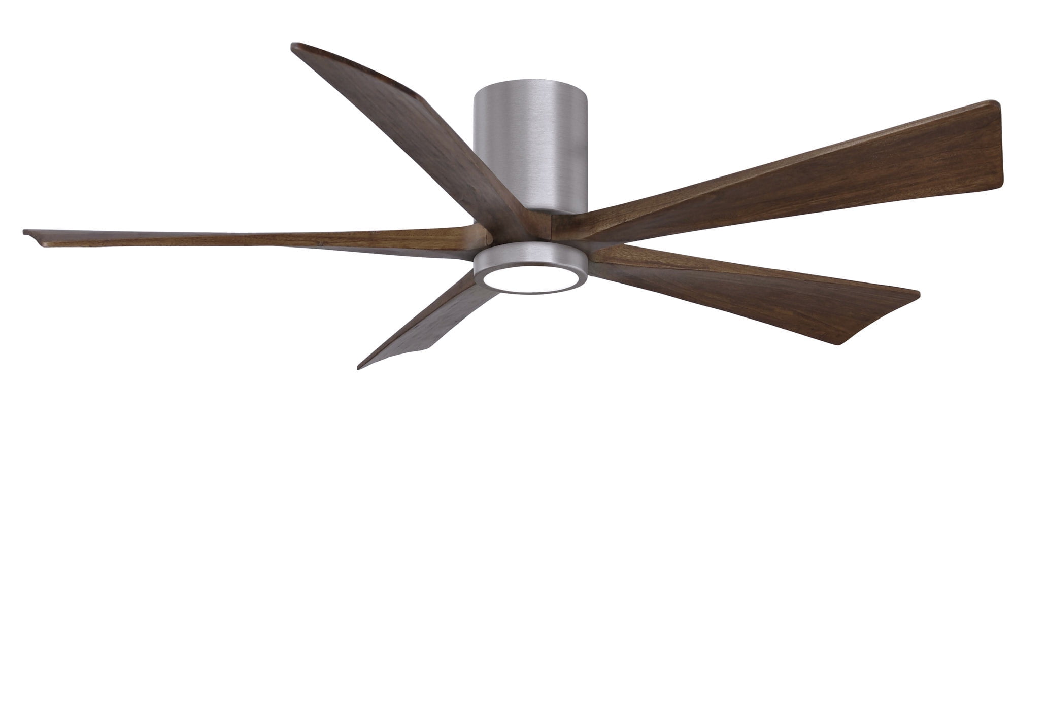 IR5HLK five-blade flush mount paddle fan in Brushed Pewter finish with ...