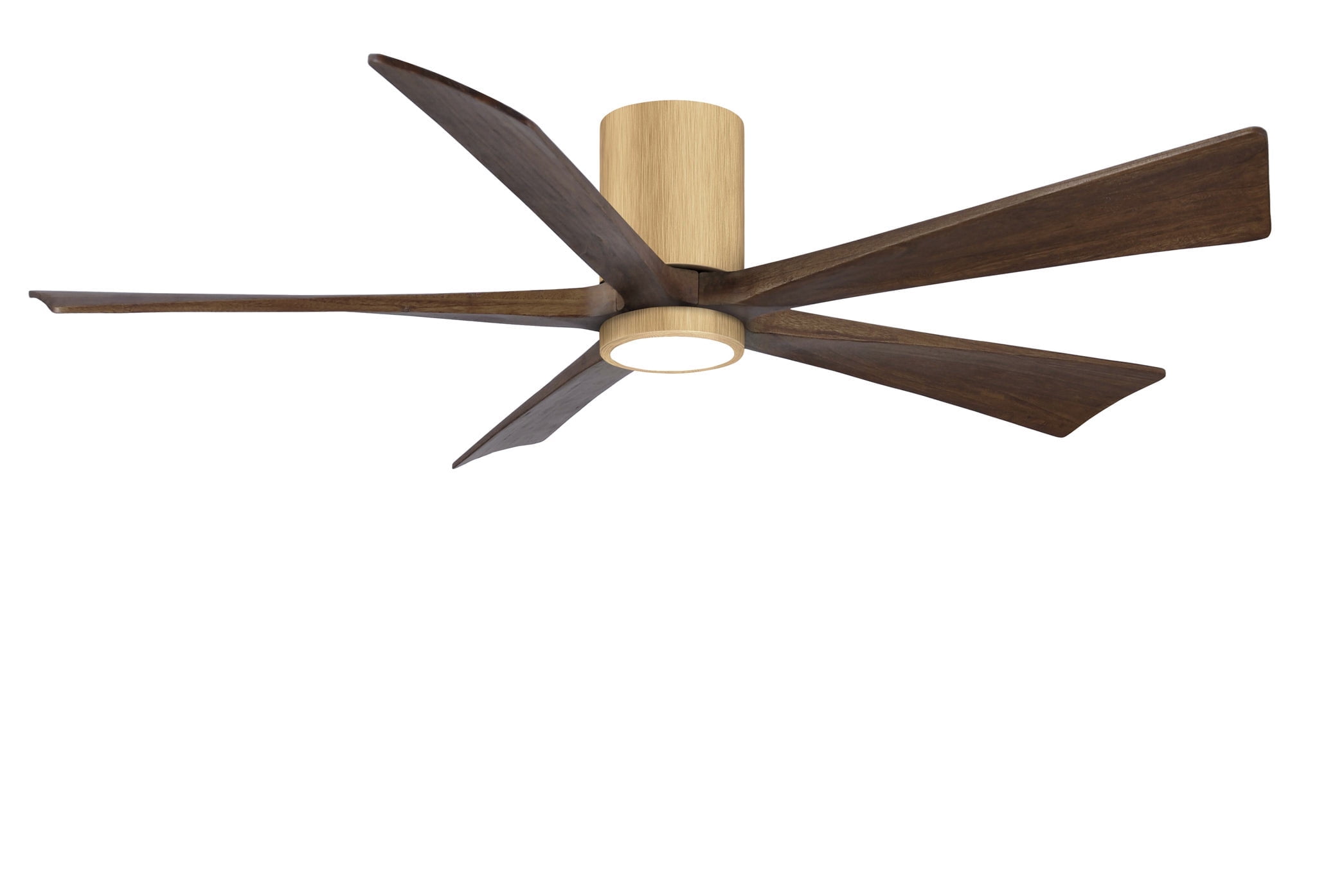 IR5HLK five-blade flush mount paddle fan in Light Maple finish with 60 ...