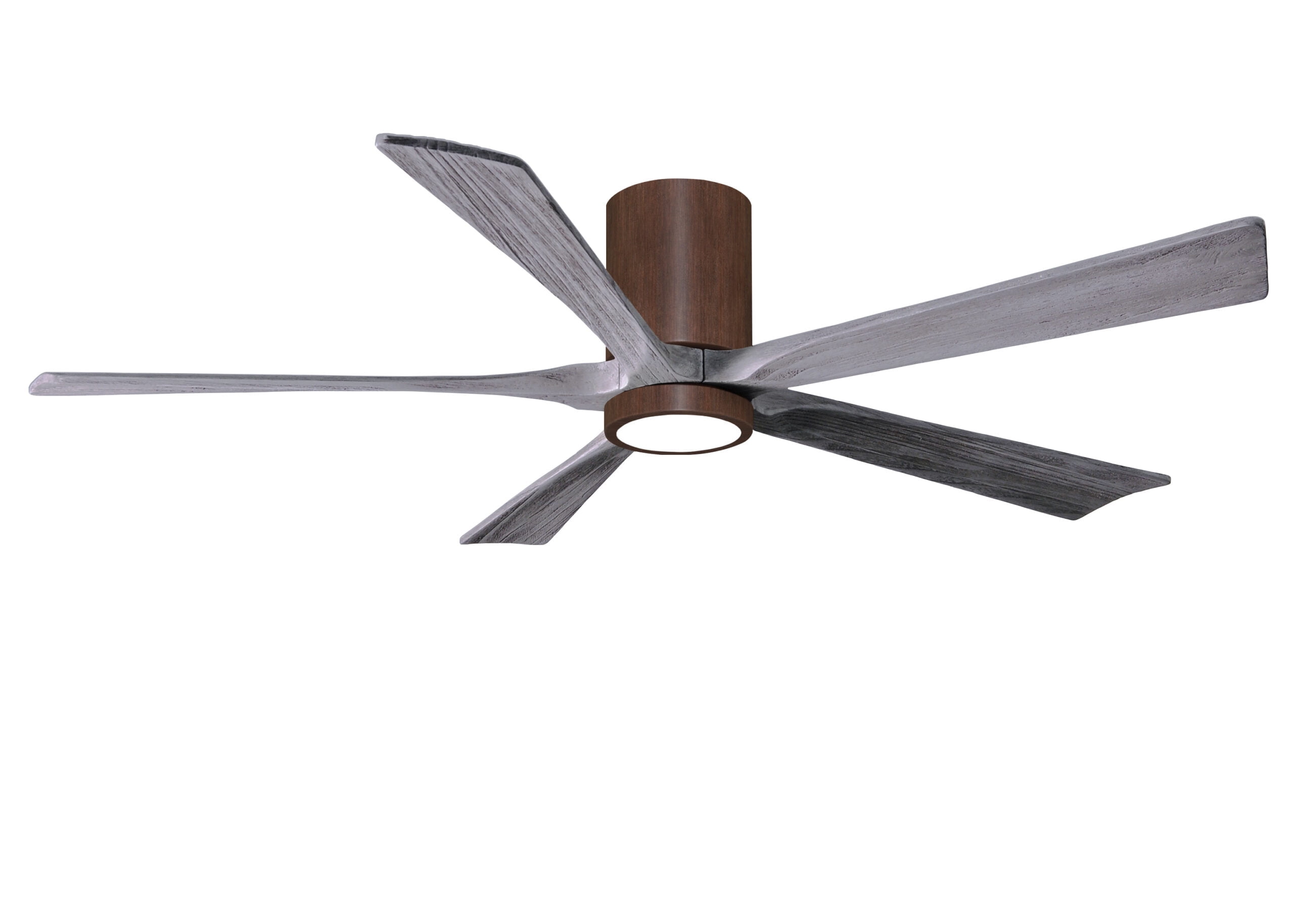 IR5HLK five-blade flush mount paddle fan in Walnut finish with 60 ...
