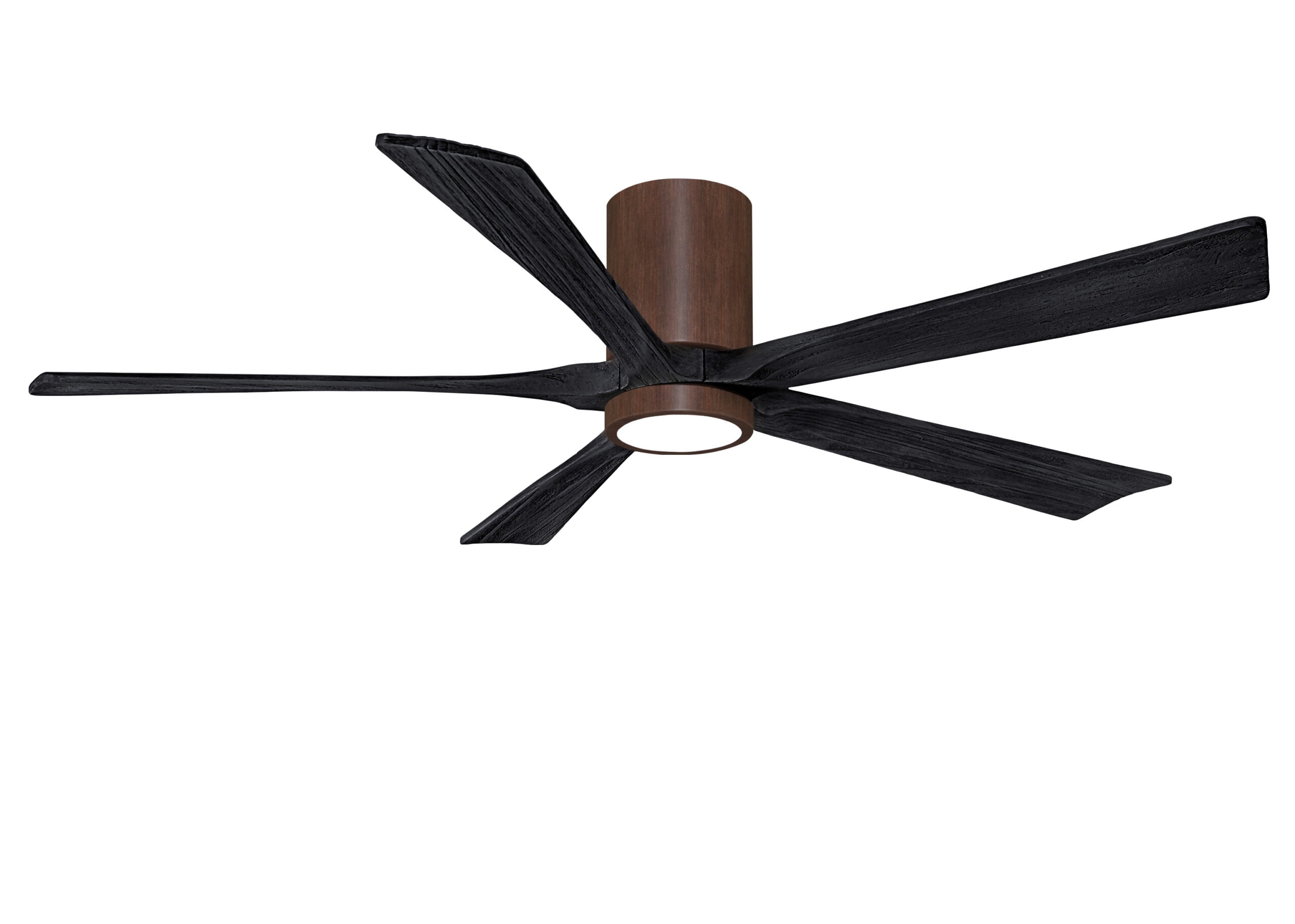 IR5HLK five-blade flush mount paddle fan in Walnut finish with 60 ...