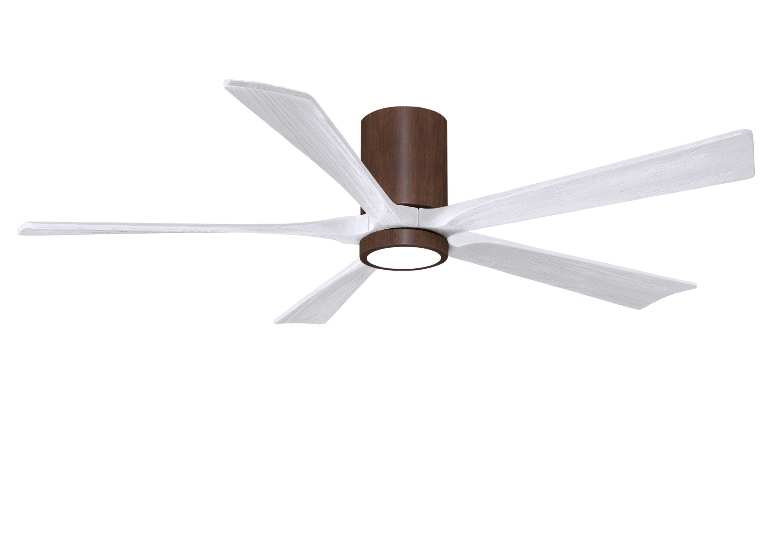 IR5HLK five-blade flush mount paddle fan in Walnut finish with 60 ...