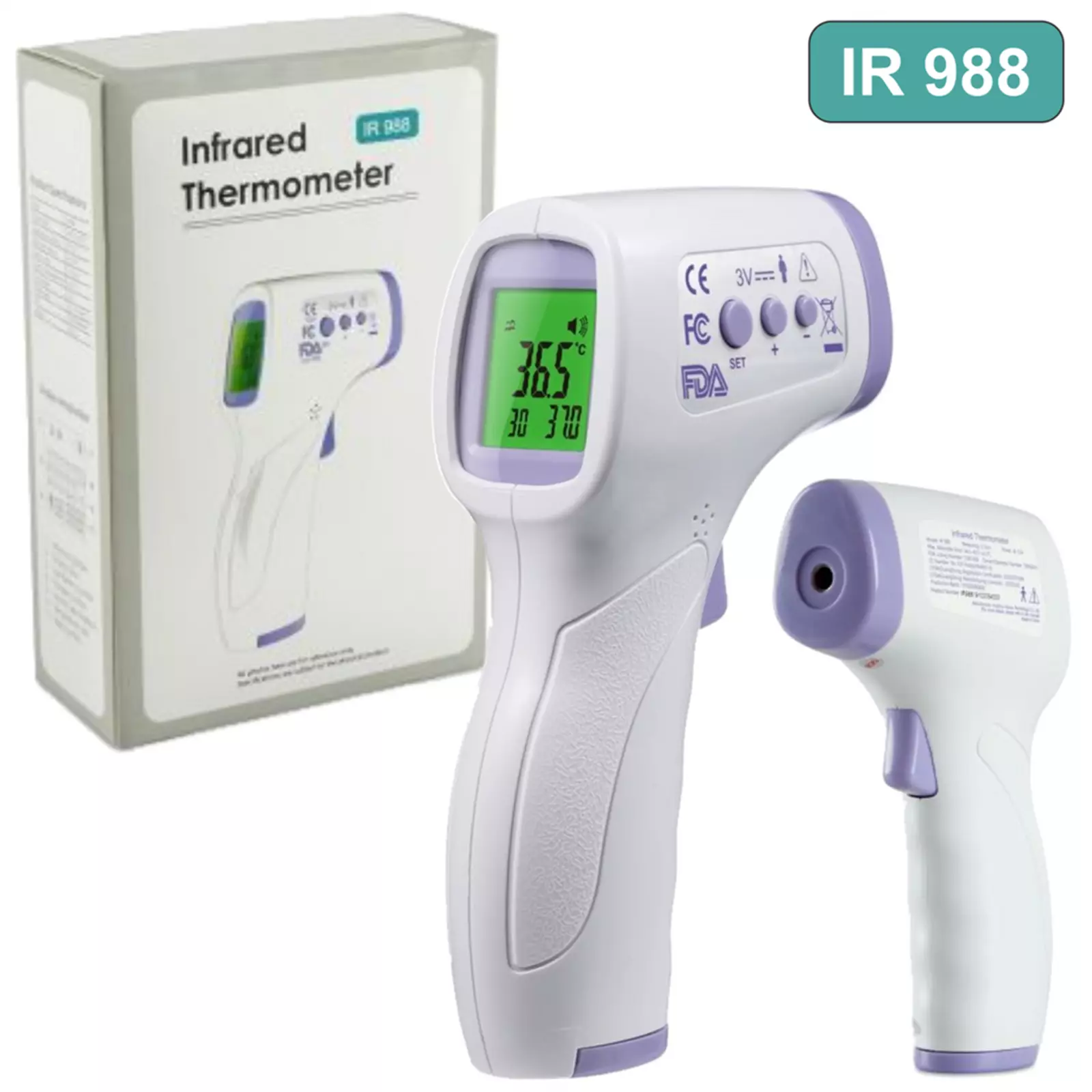 IR988 Infrared Thermometer Non-Contact Forehead Digital Thermometer For ...