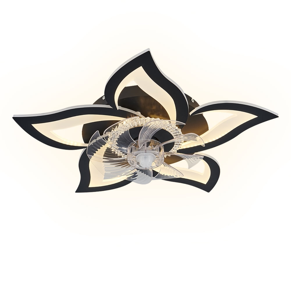 IRALAN Ceiling Fan with Lights,Modern Dimmable Flower Shape, Remote ...