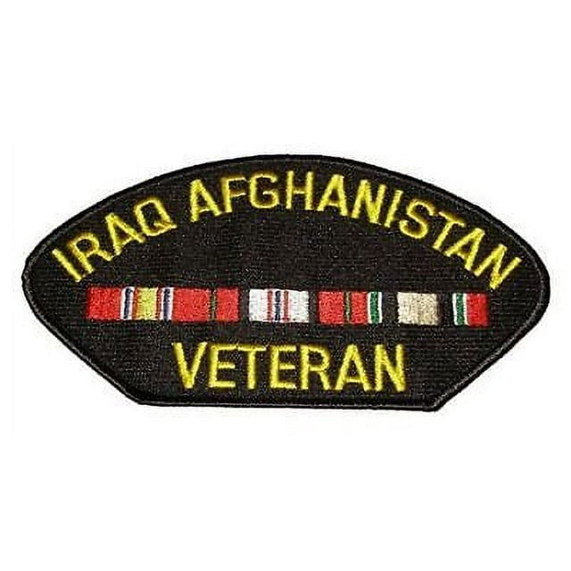 IRAQ AFGHANISTAN VETERAN W/ SERVICE RIBBONS PATCH OIF OEF ENDURING ...