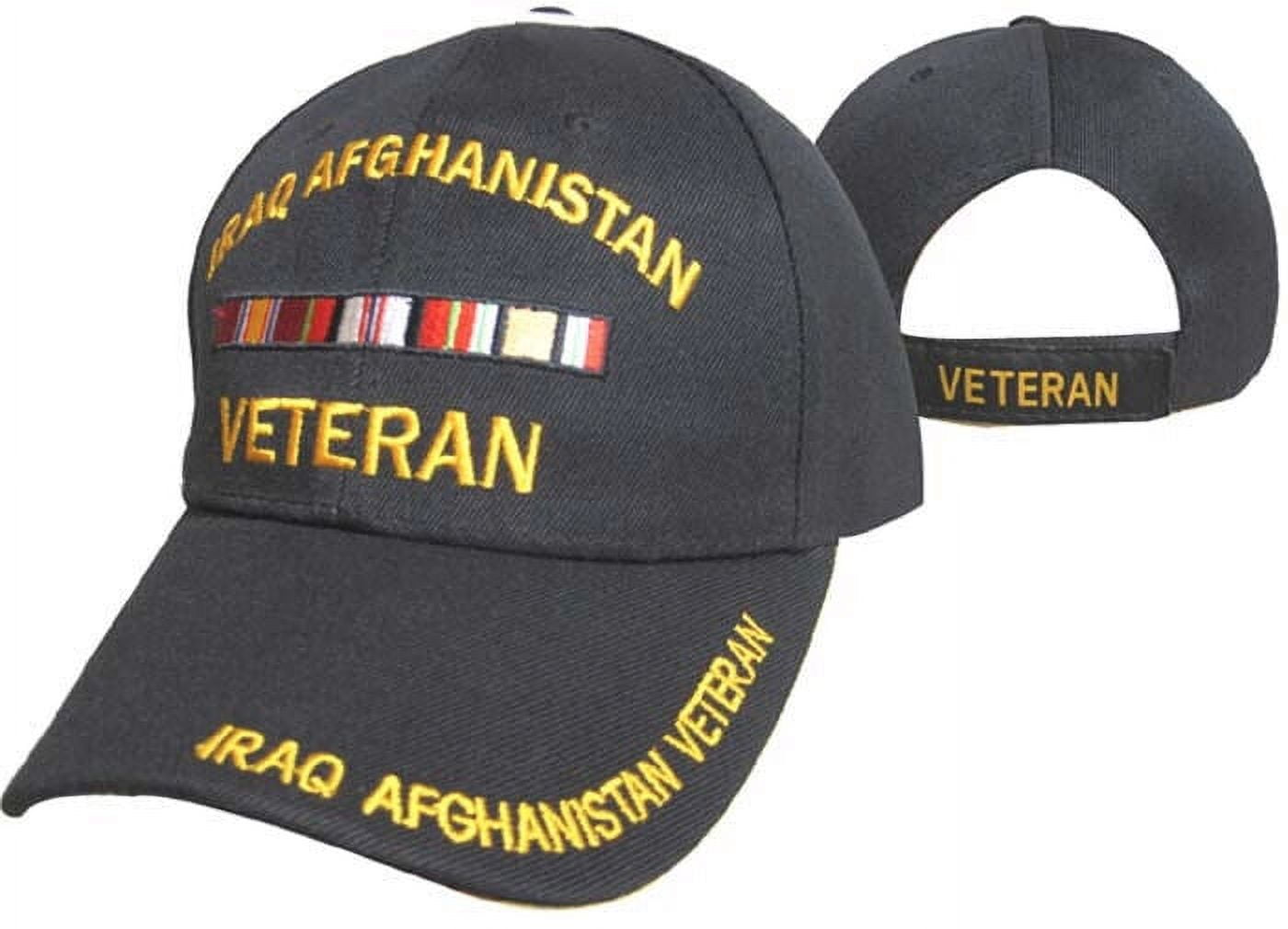 IRAQ AFGHANISTAN VETERAN WAR RIBBON CAP HAT BLACK (LICENSED) - Walmart.com
