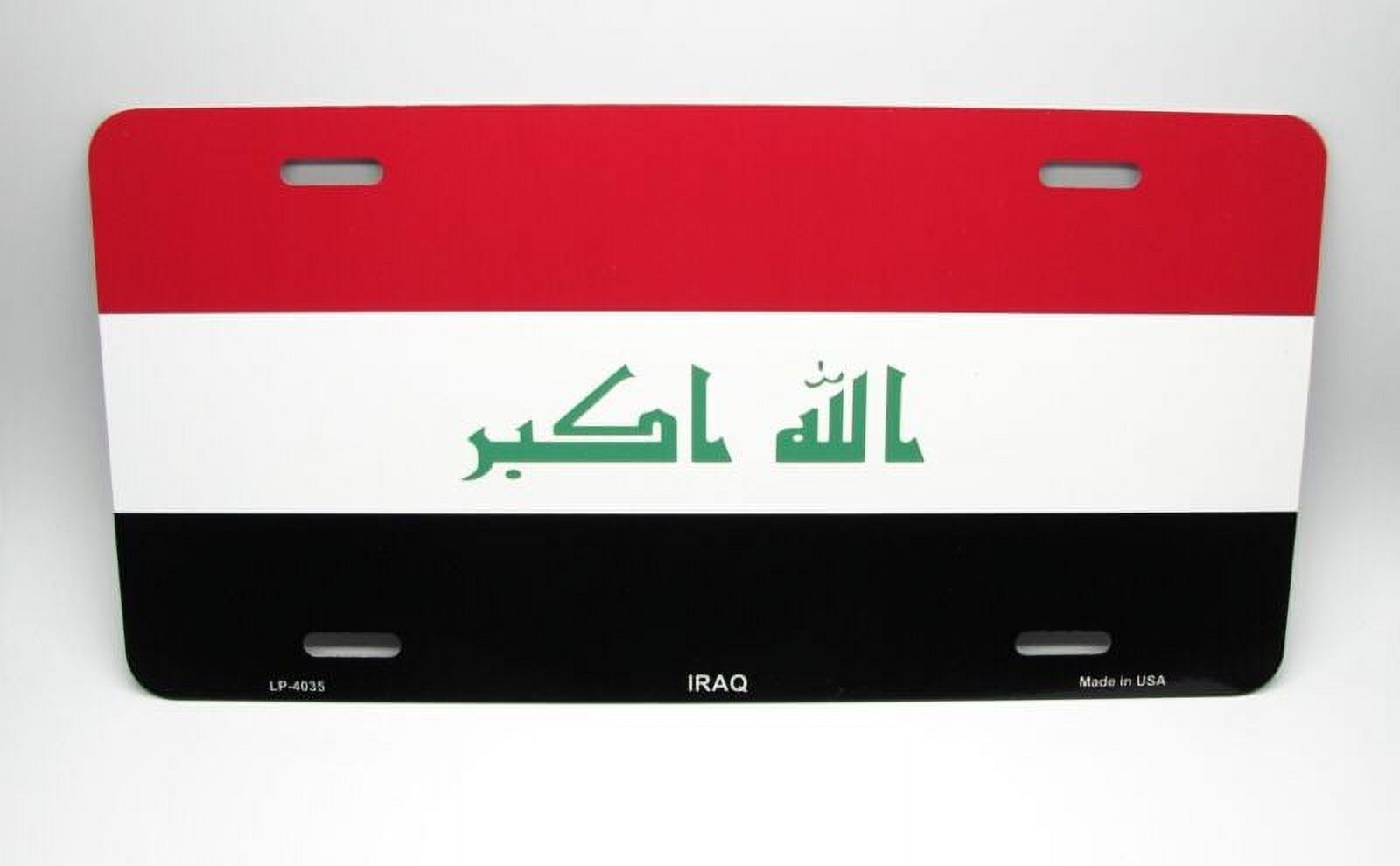 IRAQ FLAG METAL CAR LICENSE PLATE AUTOTAG. IRAQI FLAG CAR LICENSE PLATE ...