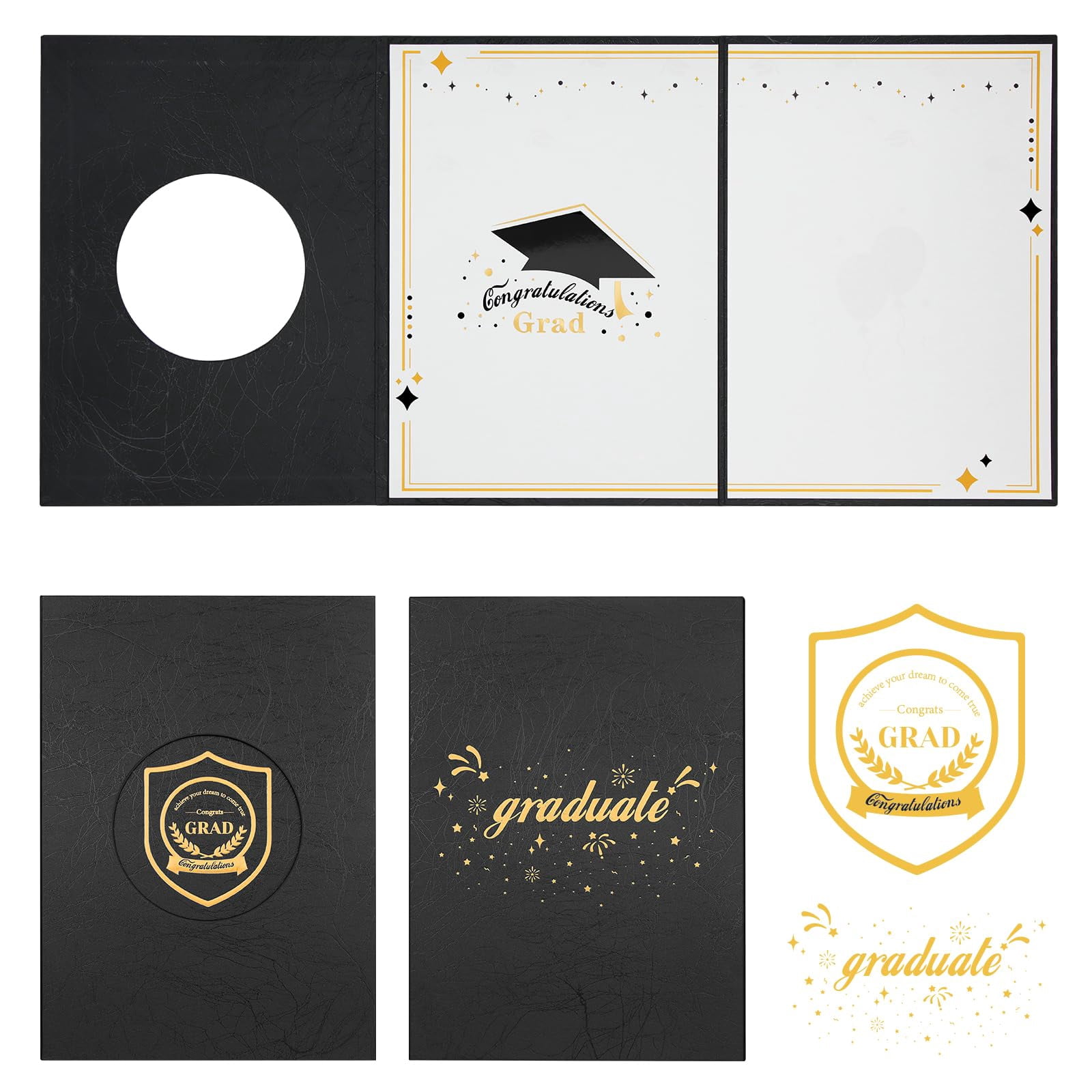 IRENE Graduation GuestTRDN Book 2025, Black Gold Graduation Decorations ...