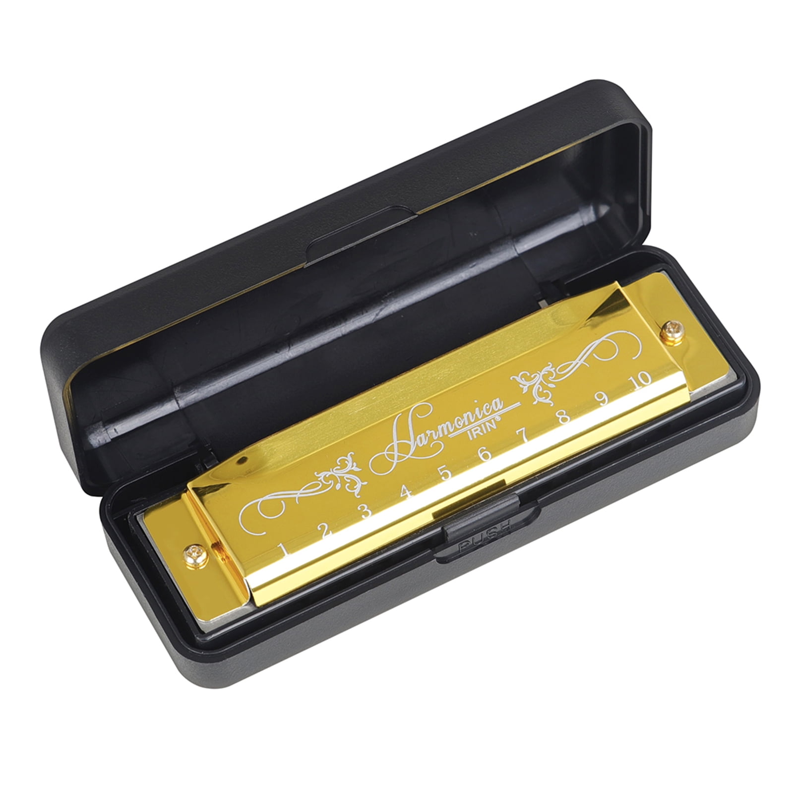 IRIN 10-Hole Harmonica Key of C 20-Tone Musical Gift with Storage Case ...