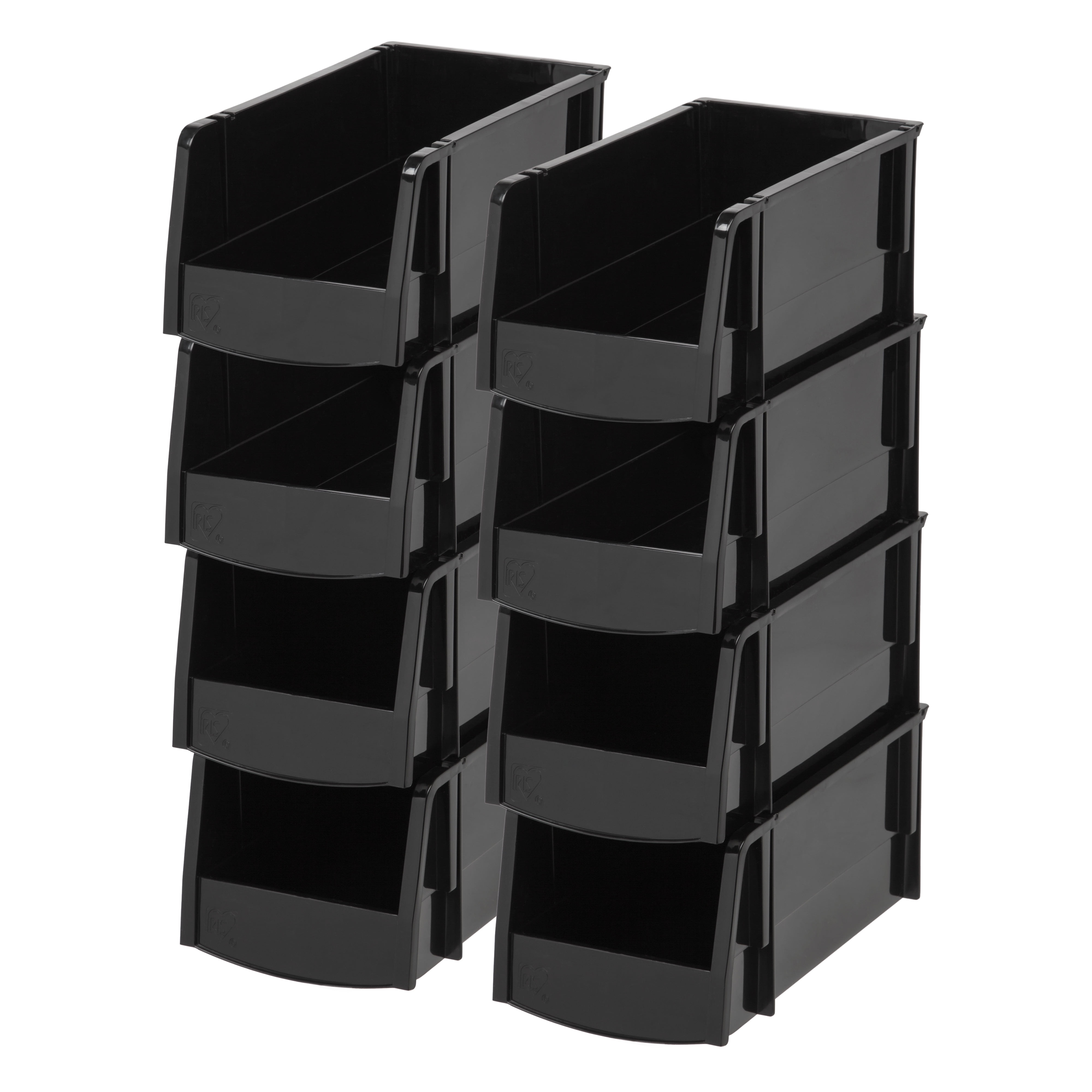 IRIS USA Inc. 11” x 6” x 5” Medium Plastic Stackable Open Front ...