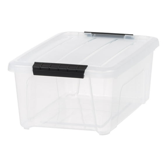 IRIS USA 13.5 Qt. Plastic Storage Bins with Lids, Clear, Latching ...