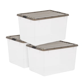 IRIS 20 Qt. Plastic Storage Bins with Lids, Stackable Storage ...