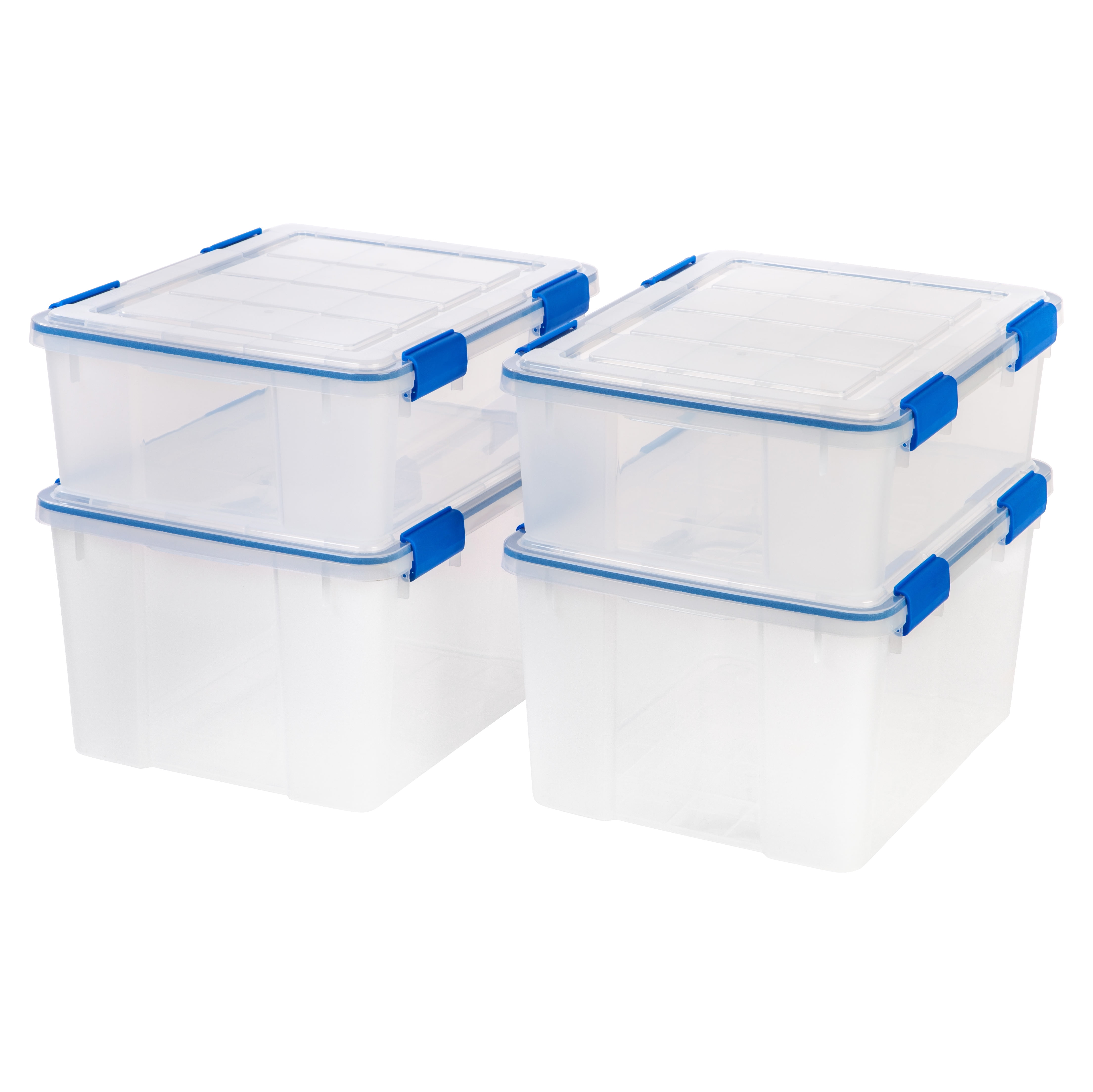 IRIS WEATHERPRO 27 & 44 Qt Combo Storage Box, 4 Pack - BPA-Free, Heavy ...