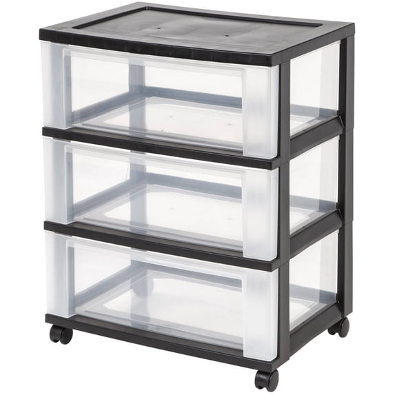 IRIS 3-Drawer Rolling Storage Cart - Walmart.com