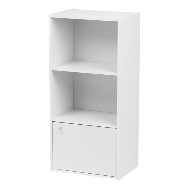 IRIS 3-Tier Wood Storage Shelf with Door, White - Walmart.com
