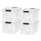 IRIS USA 32 Qt. Plastic Storage Bins - Stackable, Latching - Walmart.com