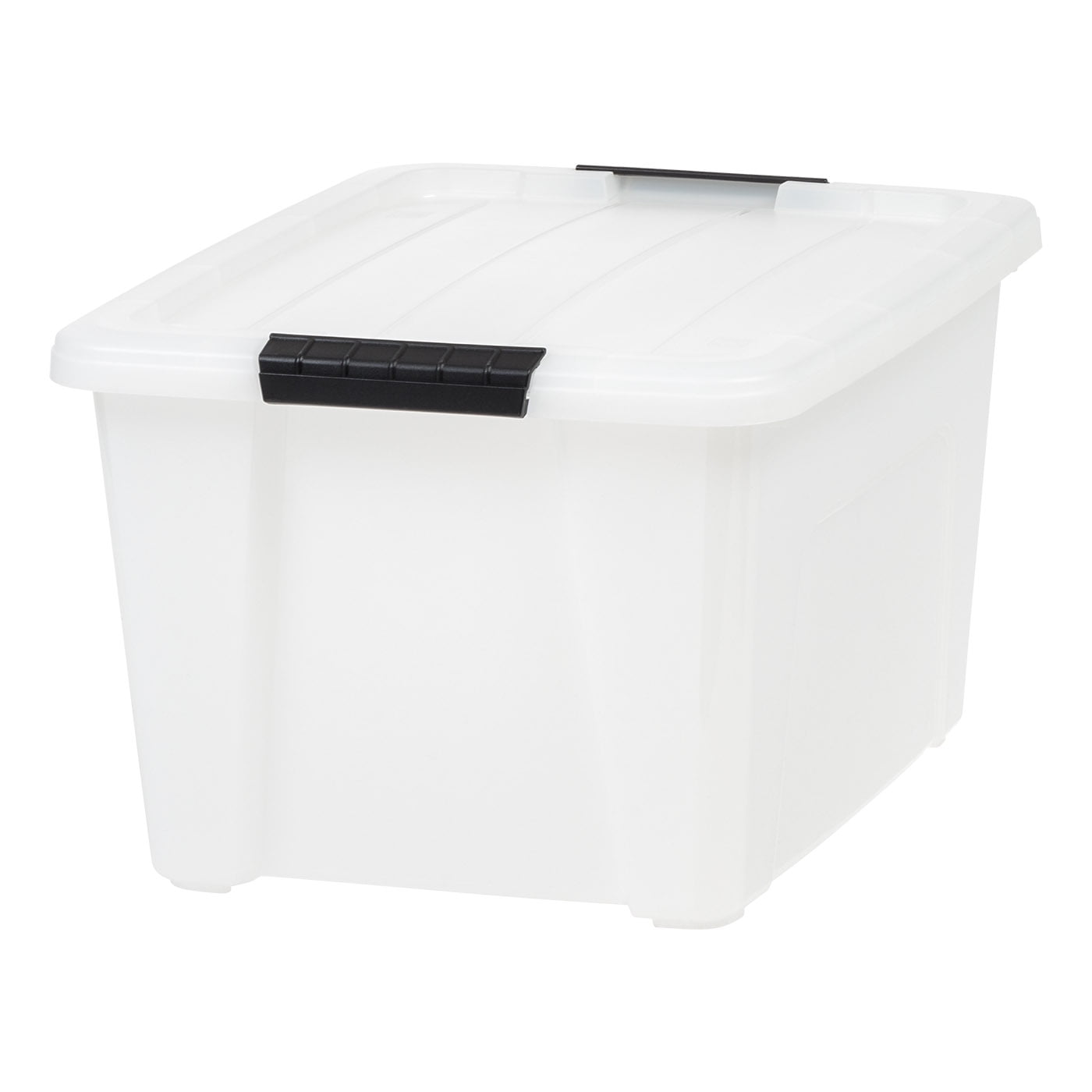 IRIS 32 Qt. Clear Plastic Storage Bins with Lids, Stackable, Durable ...