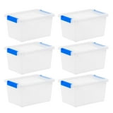 IRIS 4.3 Qt. Plastic Storage Bins with Lids, Clear Containers, Latching ...